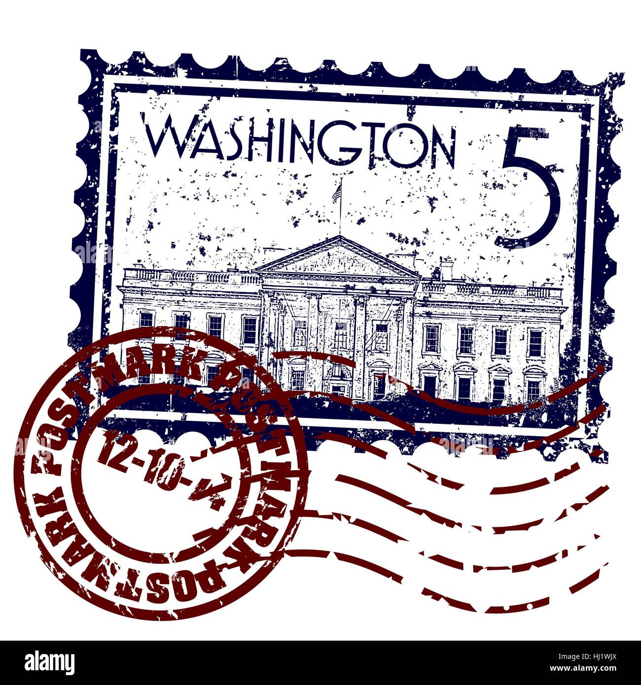 Vector illustration of single isolated Washington icon Stock Photo - Alamy