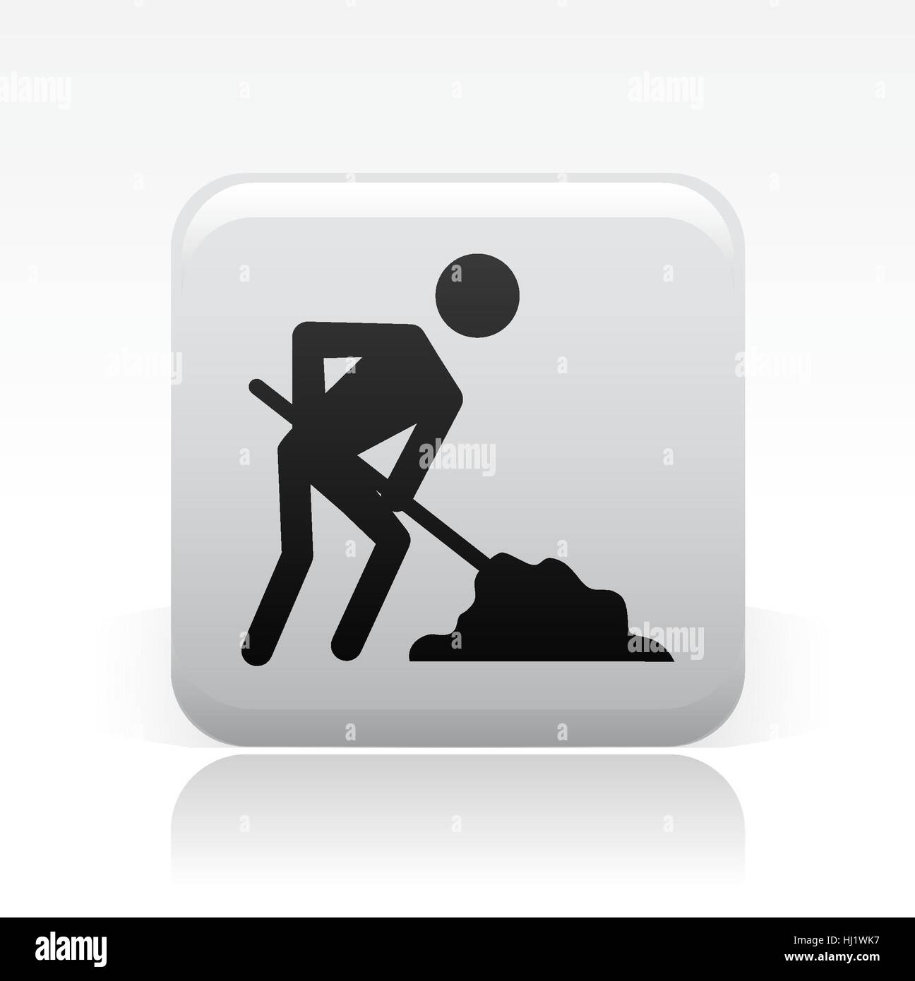 Vector illustration of single isolated work in progress icon Stock ...