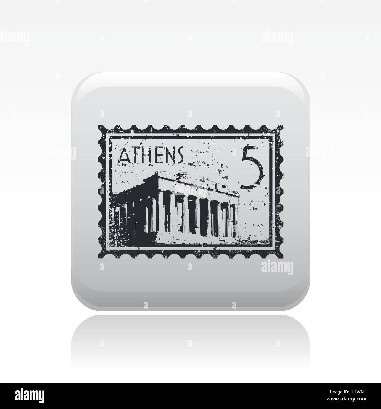 Vector illustration of single isolated athenian icon Stock Photo - Alamy