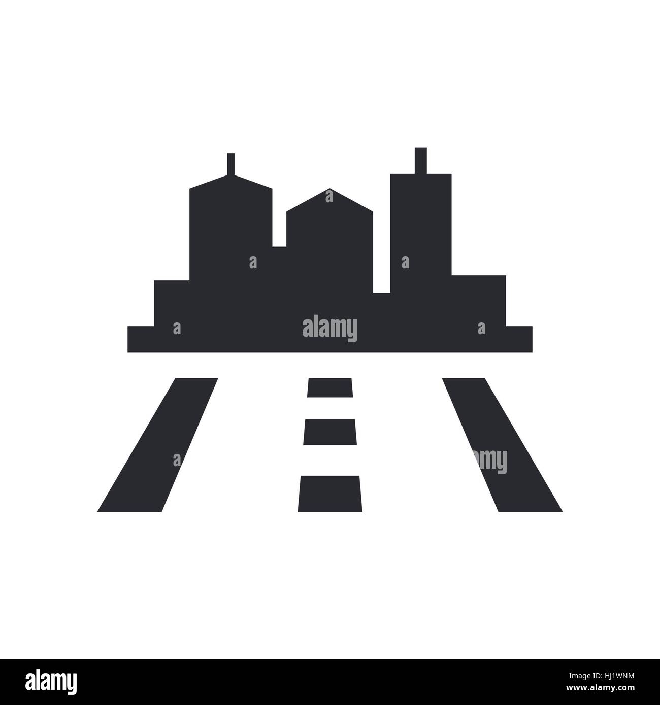 Vector illustration of single isolated road icon Stock Photo - Alamy