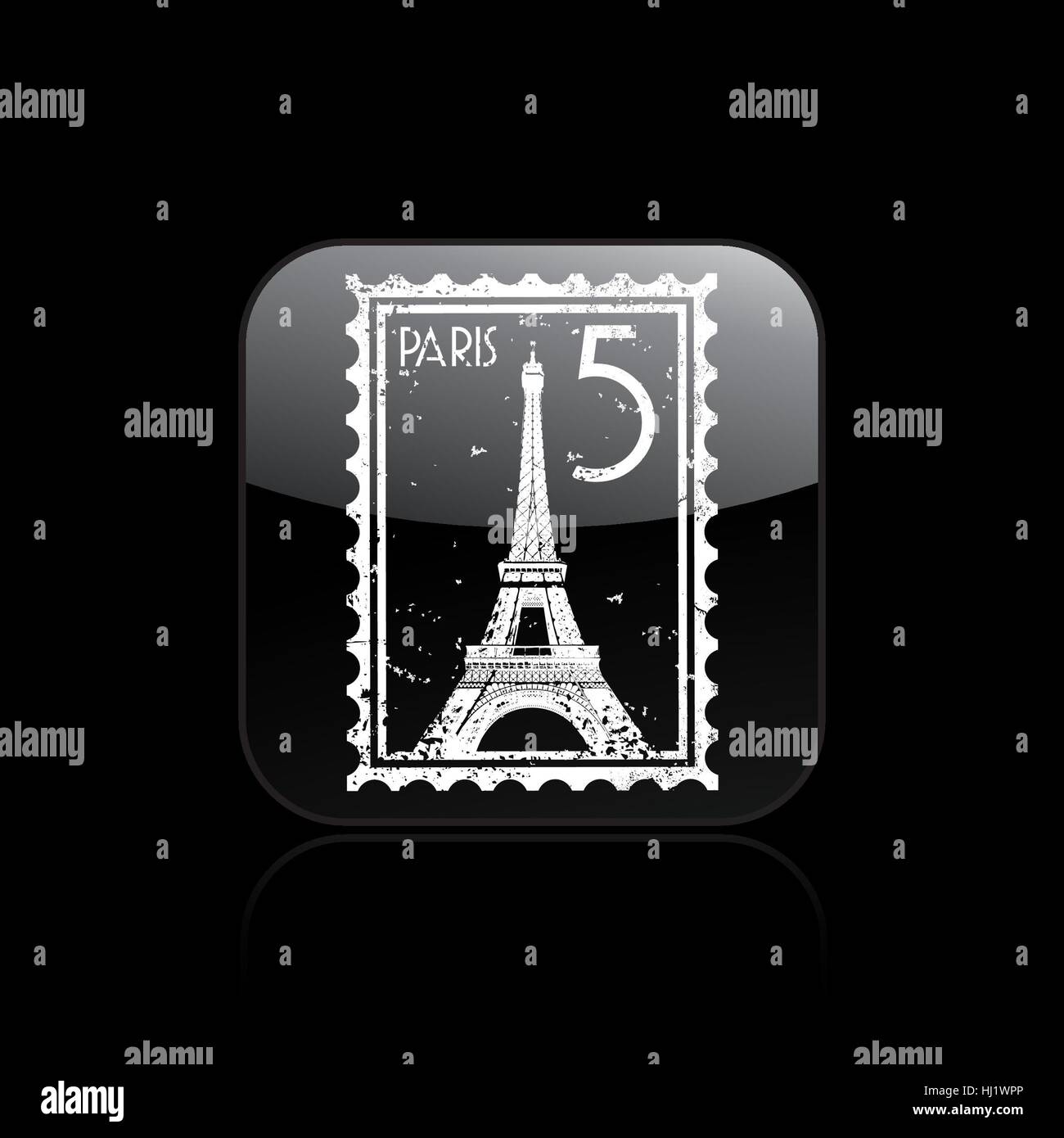 Vector illustration of single isolated Paris icon Stock Photo - Alamy
