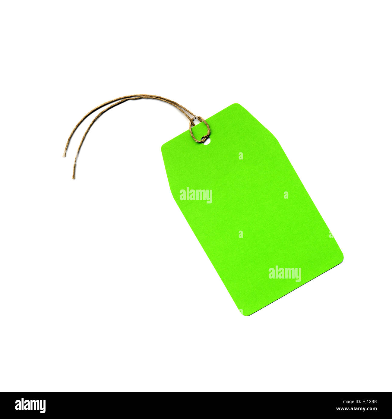 Price tag or address label with string Stock Photo - Alamy