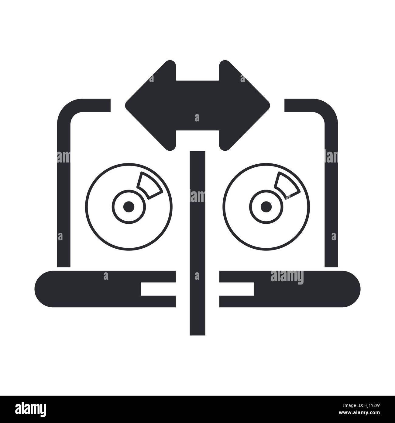 Vector illustration of single isolated cd copy icon Stock Photo - Alamy