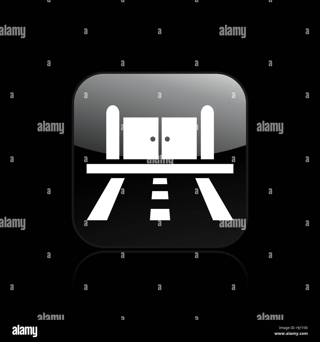Vector illustration of single isolated road doors icon Stock Photo - Alamy