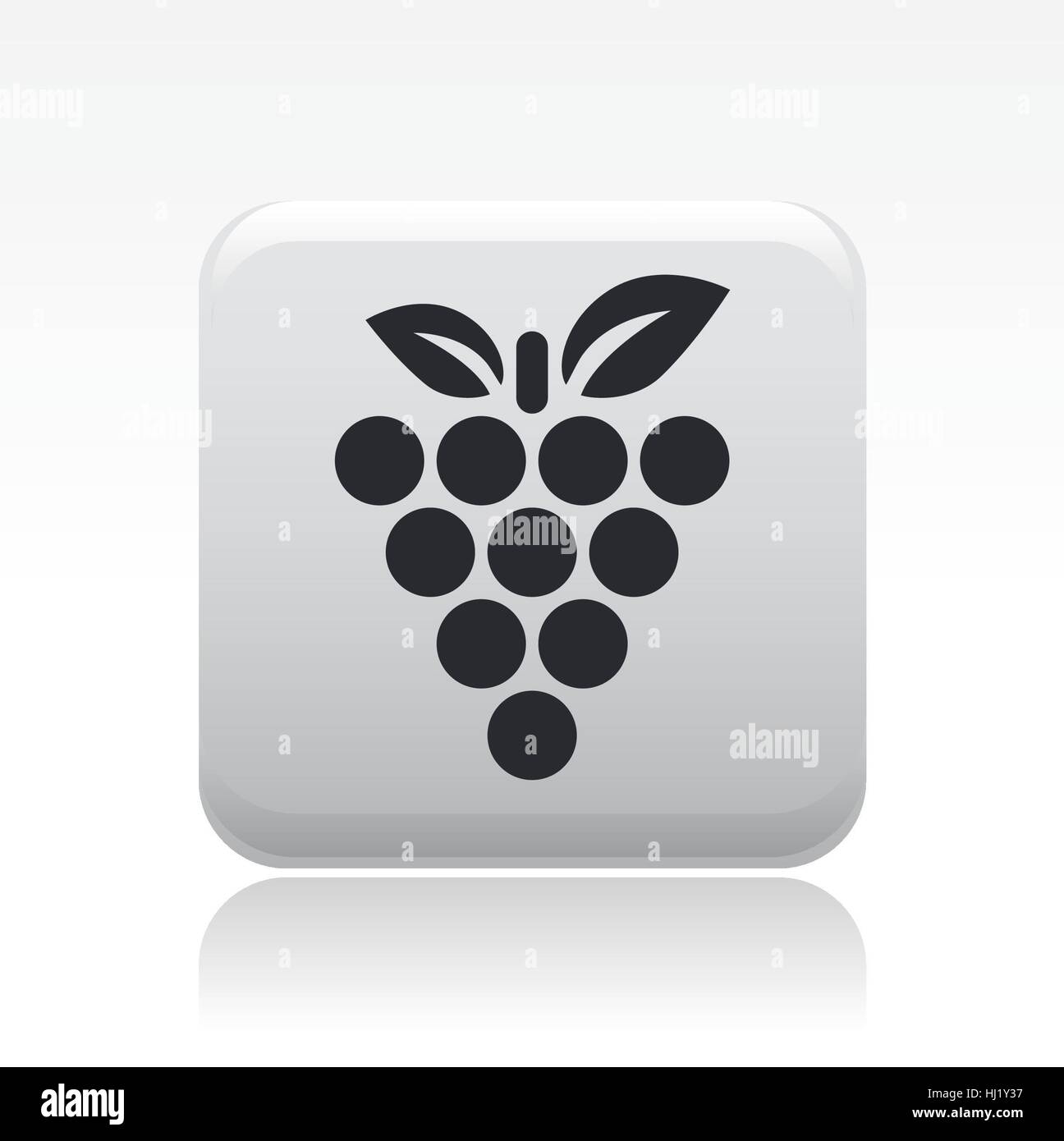 Vector illustration of single isolated grape icon Stock Photo - Alamy