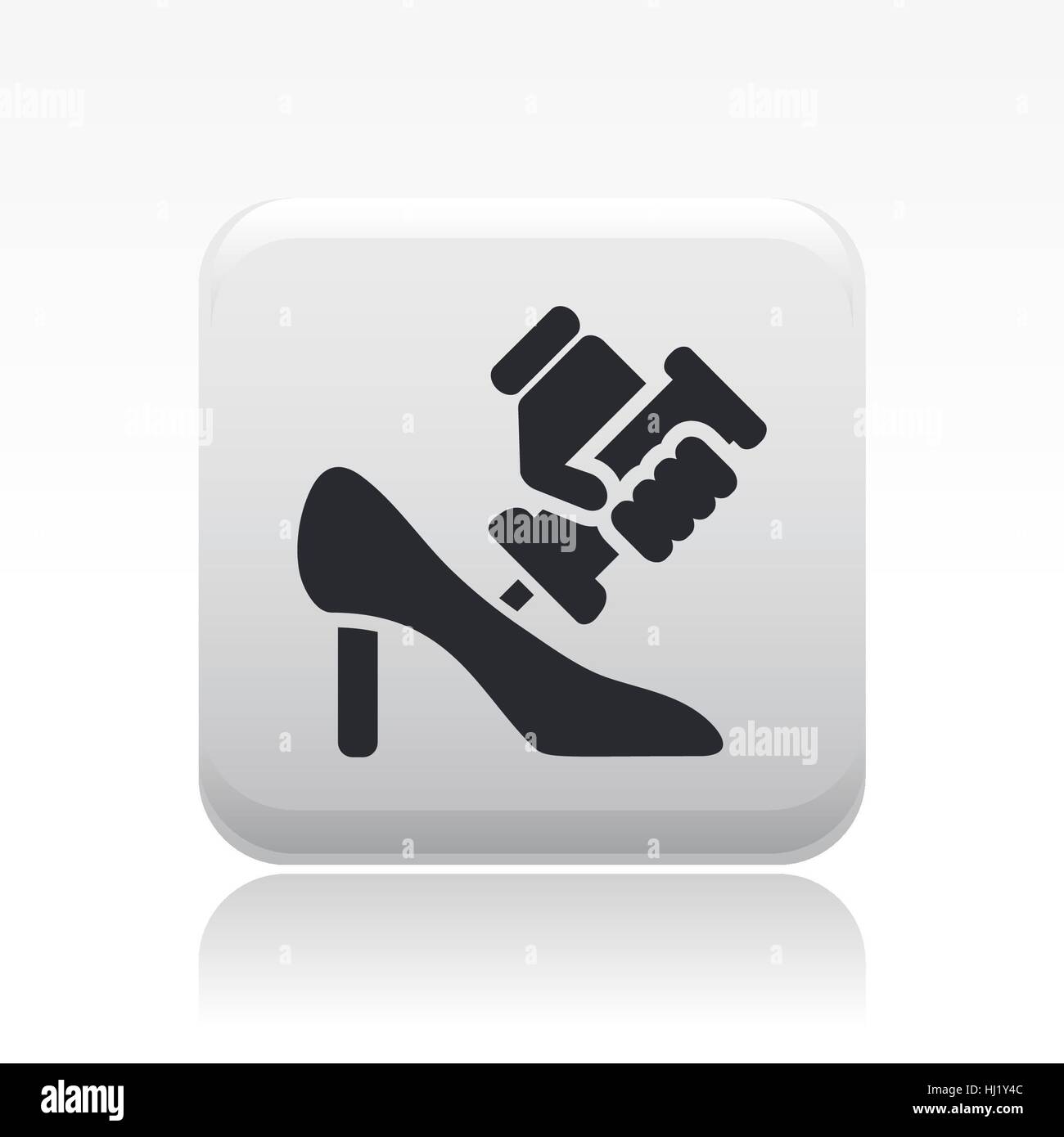 Vector illustration of single isolated shoe repair icon Stock Photo - Alamy
