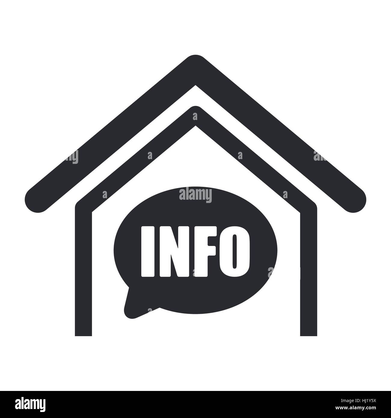 Vector illustration of single isolated info icon Stock Photo - Alamy