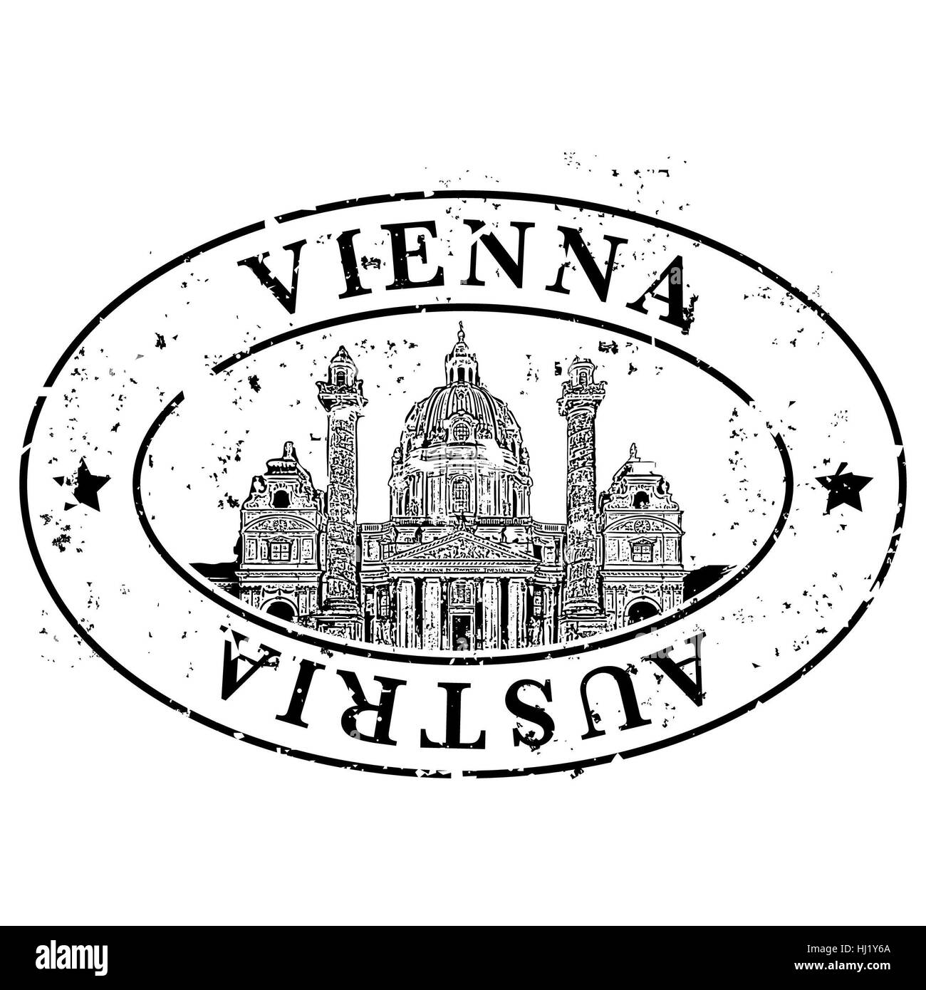 Vector illustration of single isolated Vienna icon Stock Photo - Alamy