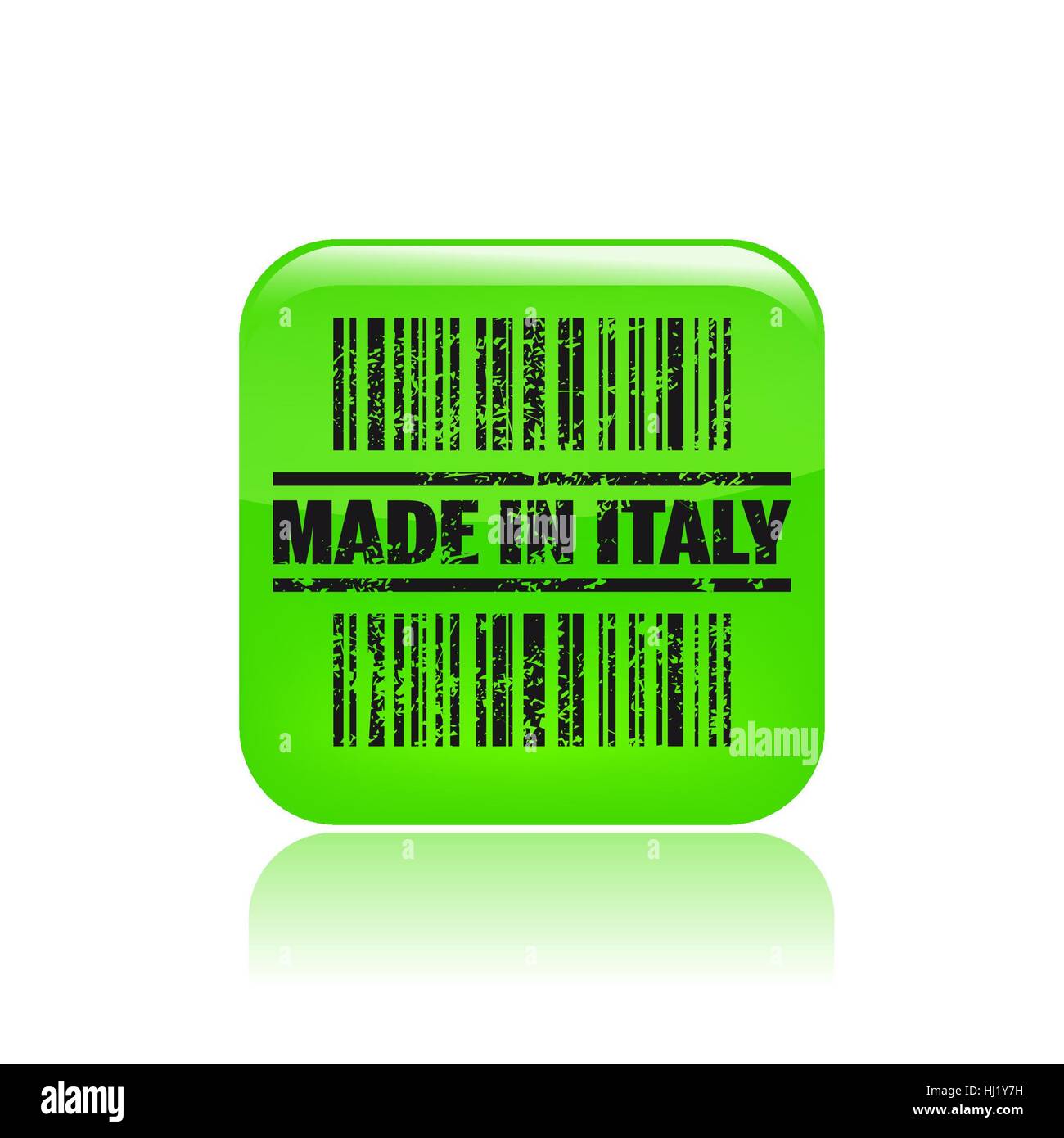 Vector illustration of single isolated made in Italy icon Stock Photo ...