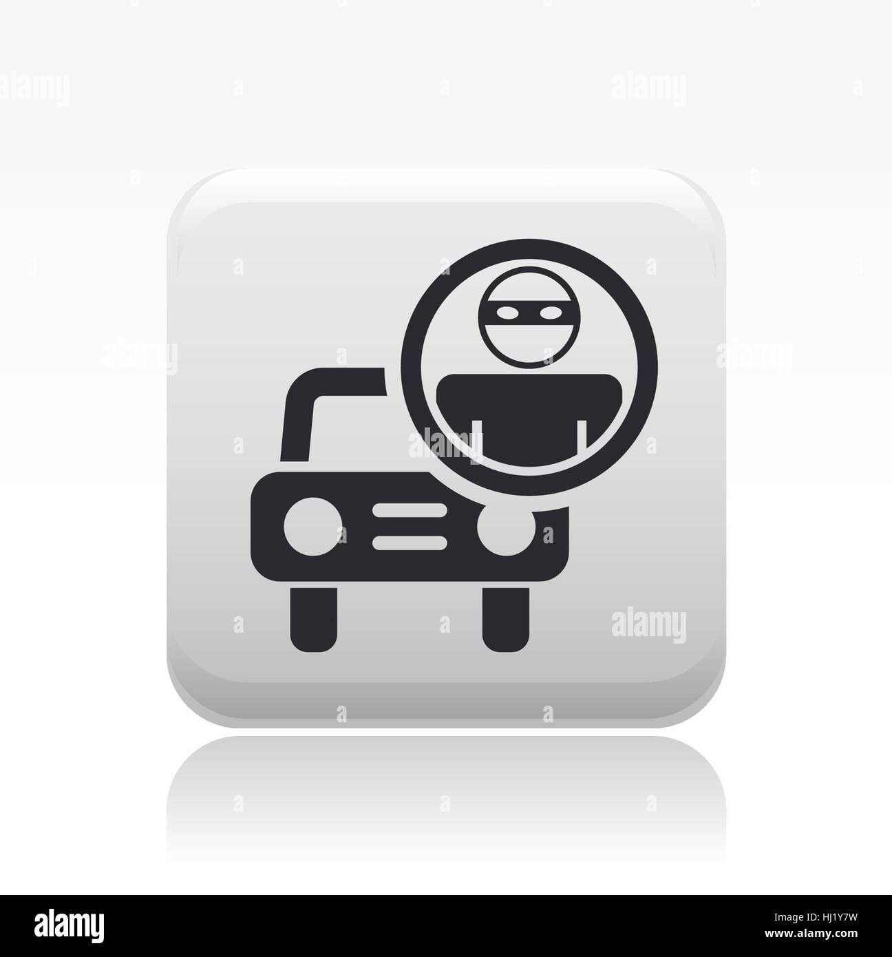 Vector illustration of single isolated thief car icon Stock Photo - Alamy