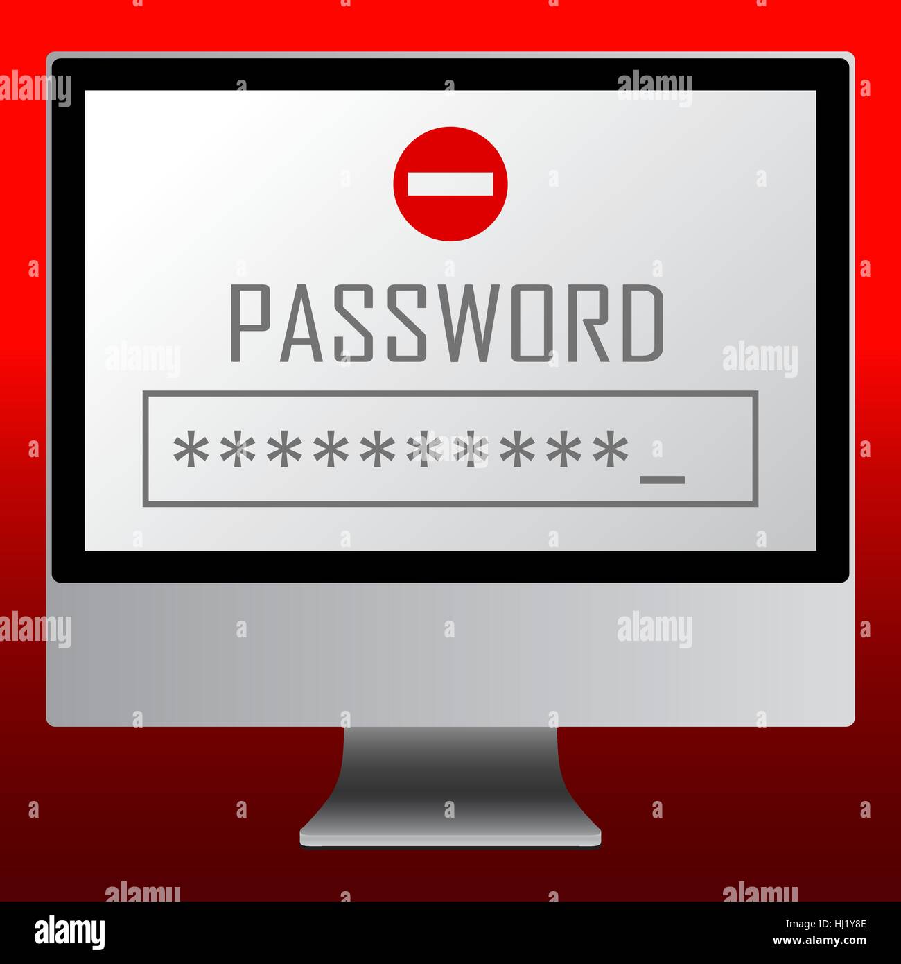 Vector illustration of single isolated password icon Stock Photo - Alamy