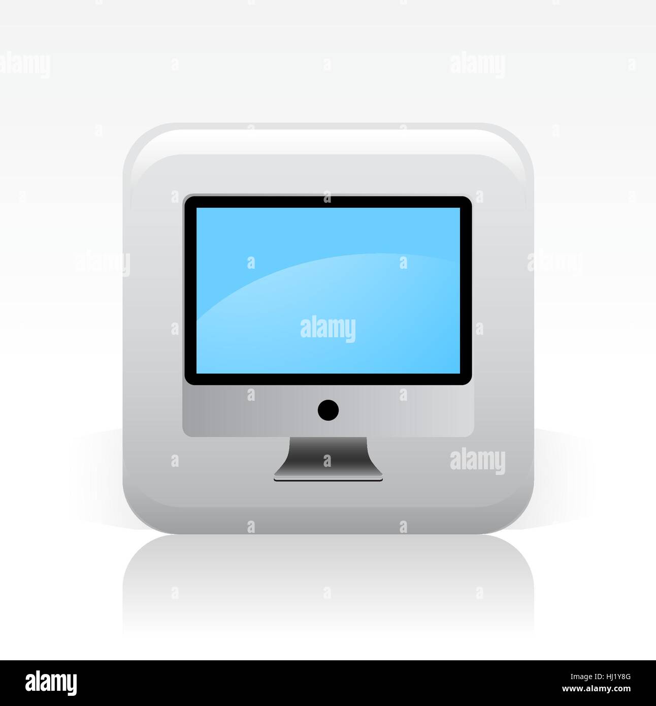 Vector illustration of single isolated computer icon Stock Photo - Alamy