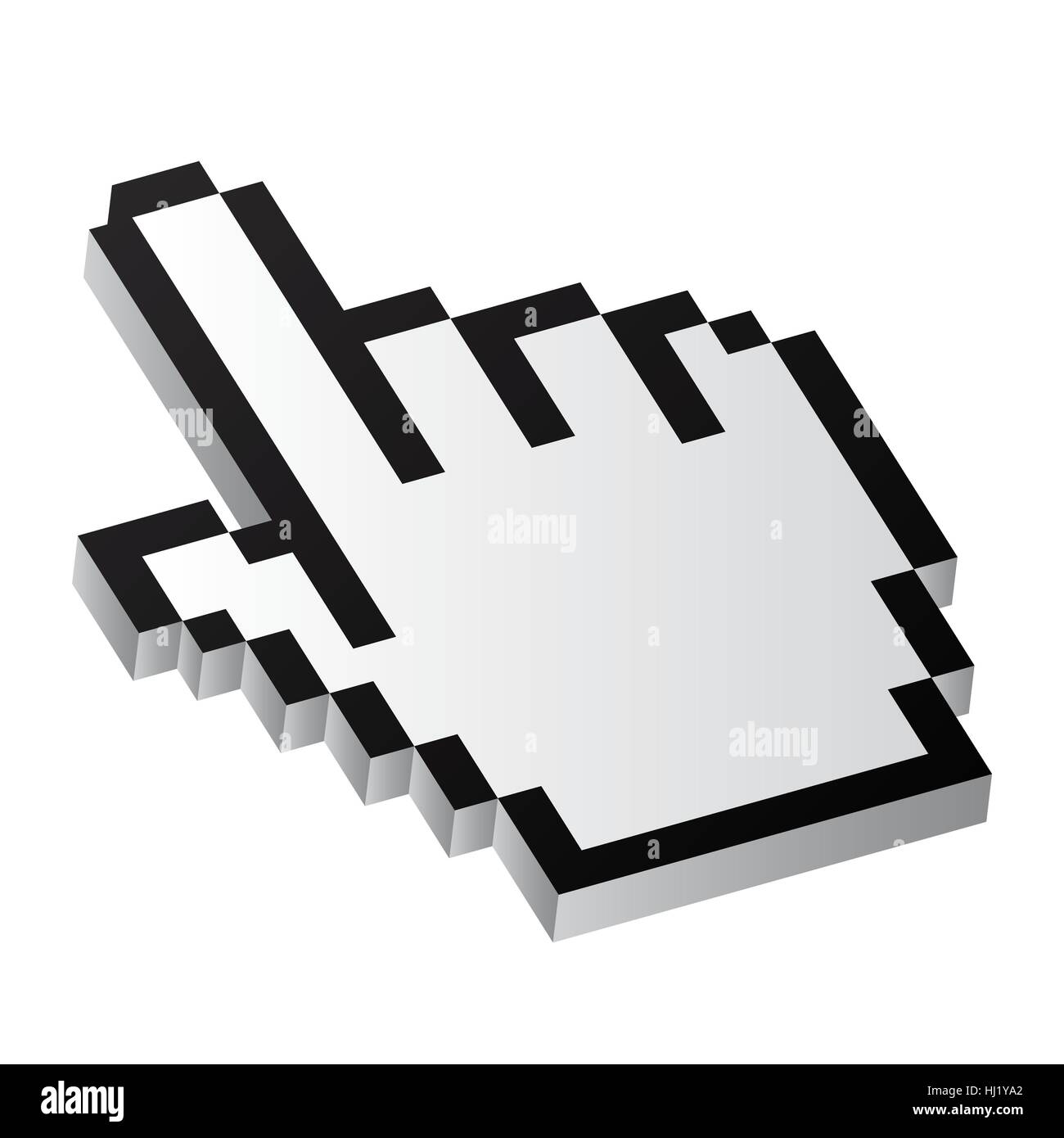 Vector illustration of single isolated pointer mouse icon Stock Photo ...