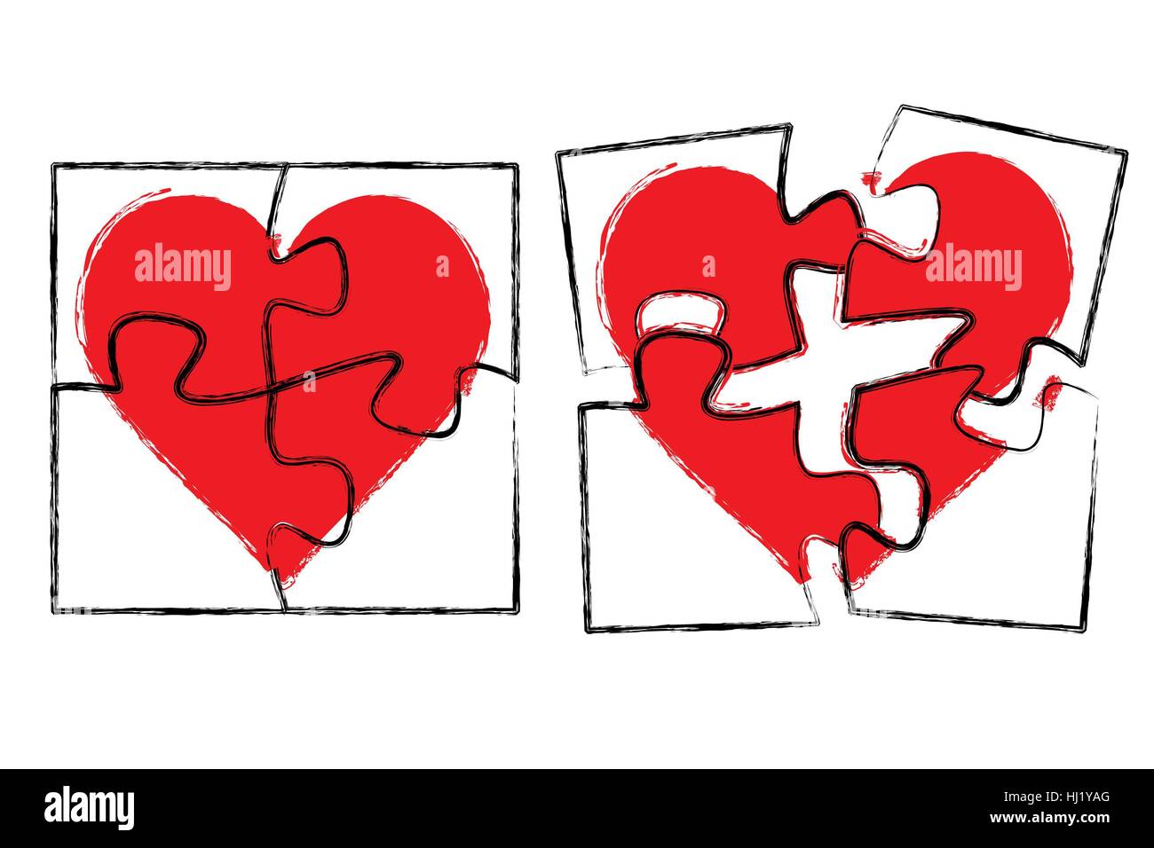 Vector illustration of single isolated love design Stock Photo - Alamy