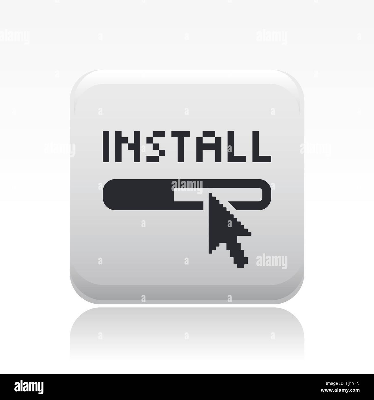 Vector illustration of single isolated install icon Stock Photo - Alamy