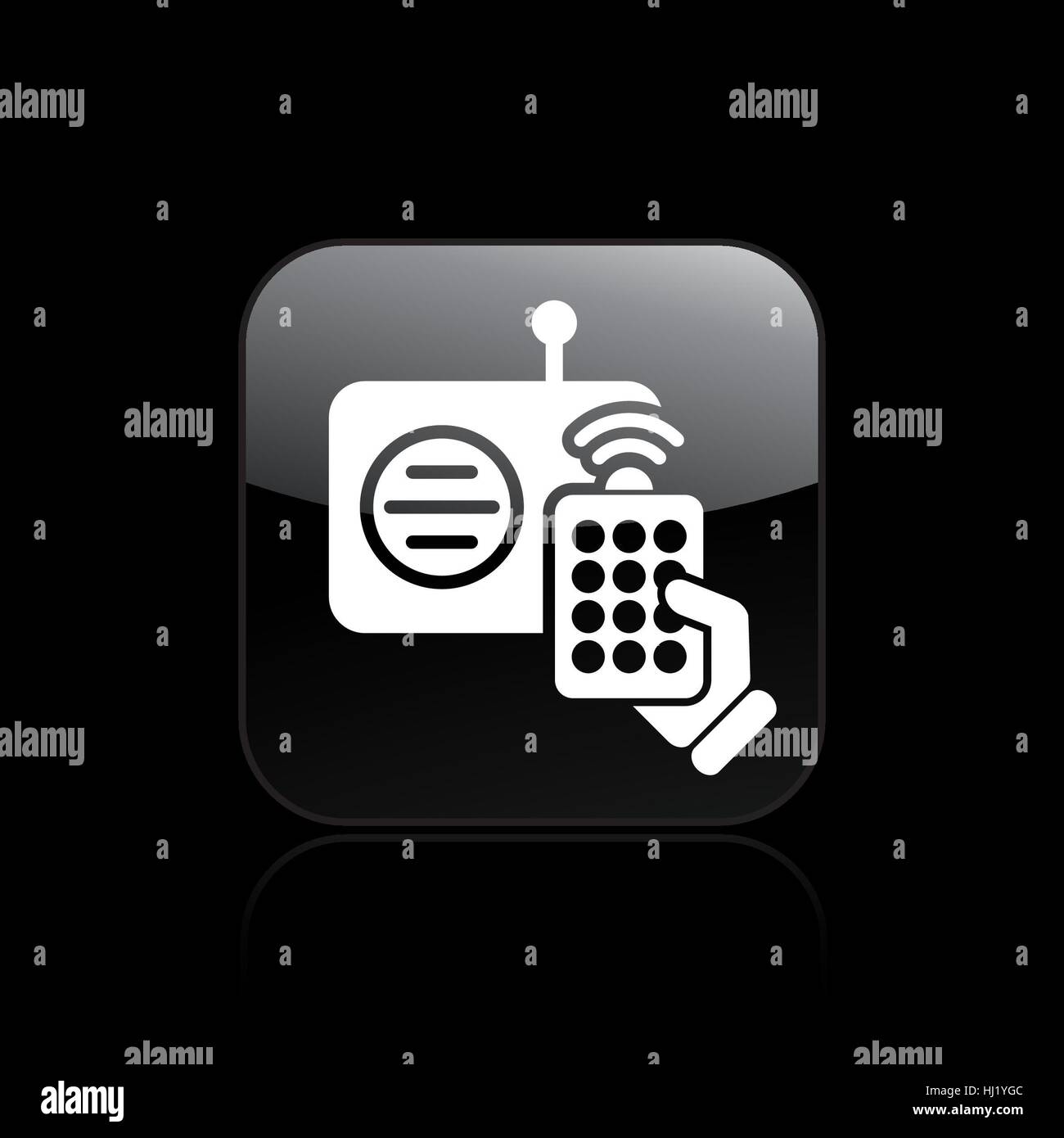 Vector illustration of single isolated radio controller icon Stock ...