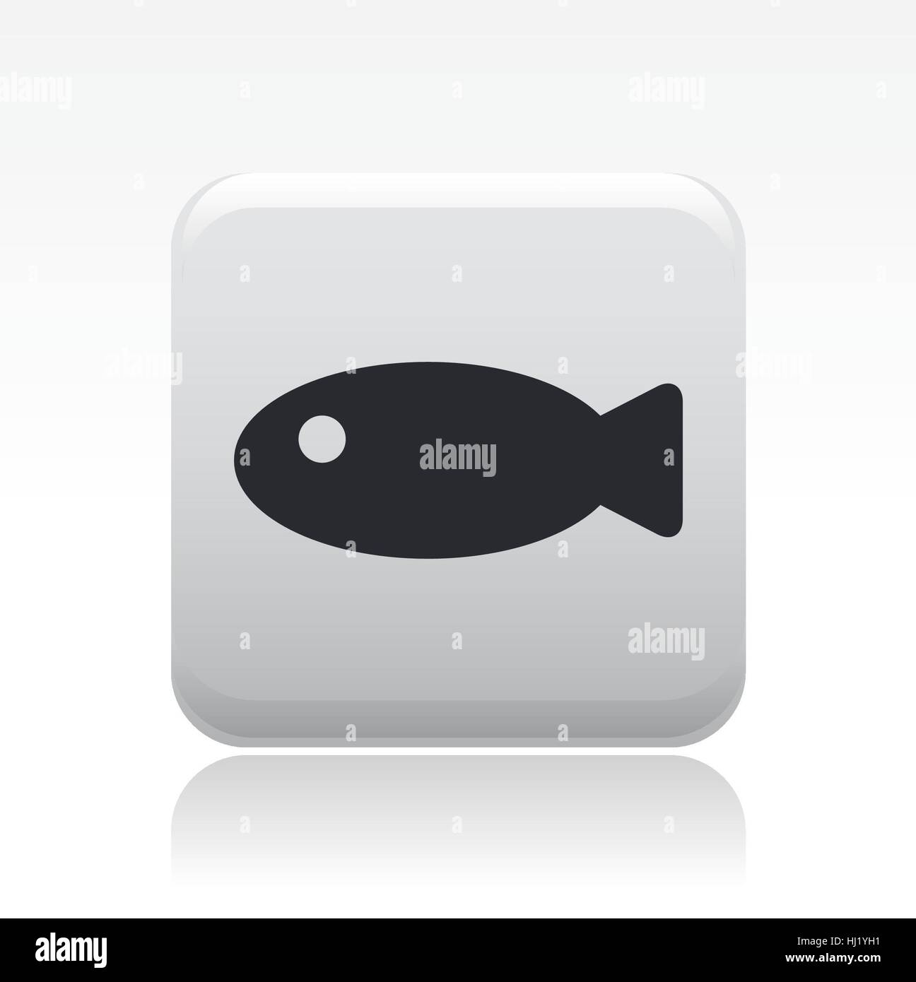 Vector illustration of single isolated fish icon Stock Photo - Alamy