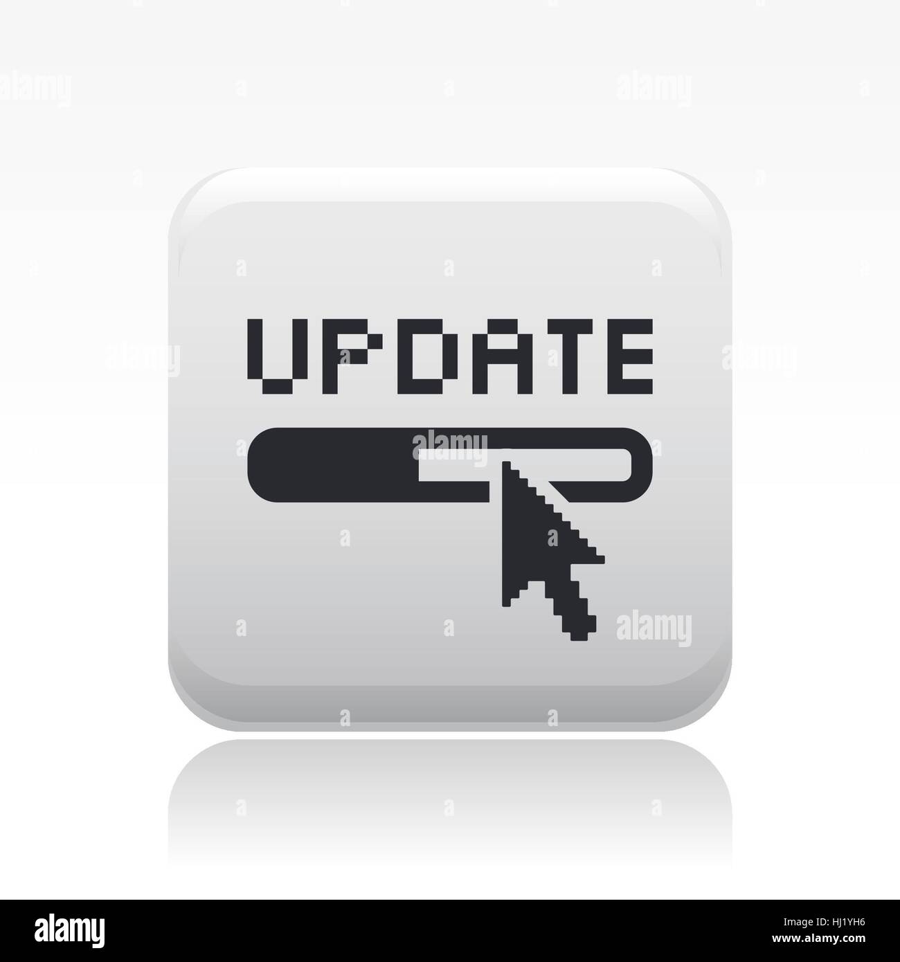 Vector illustration of single isolated update icon Stock Photo - Alamy