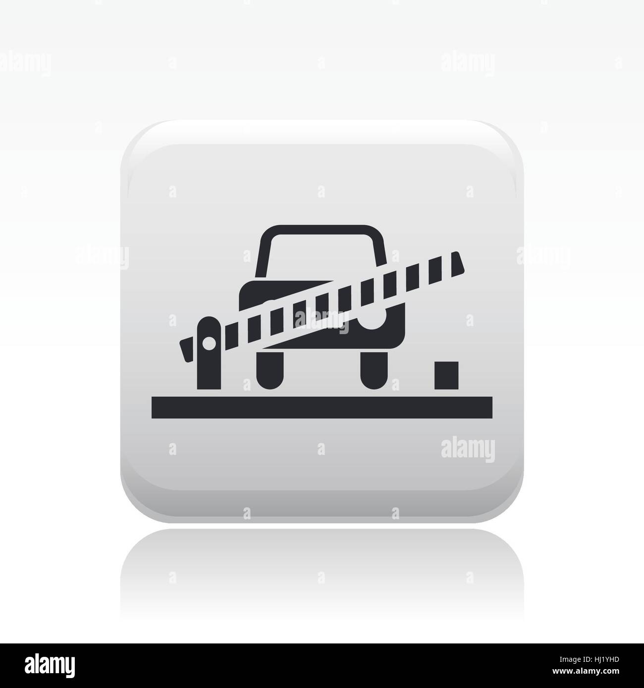 Vector illustration of single isolated car barrier icon Stock Photo - Alamy