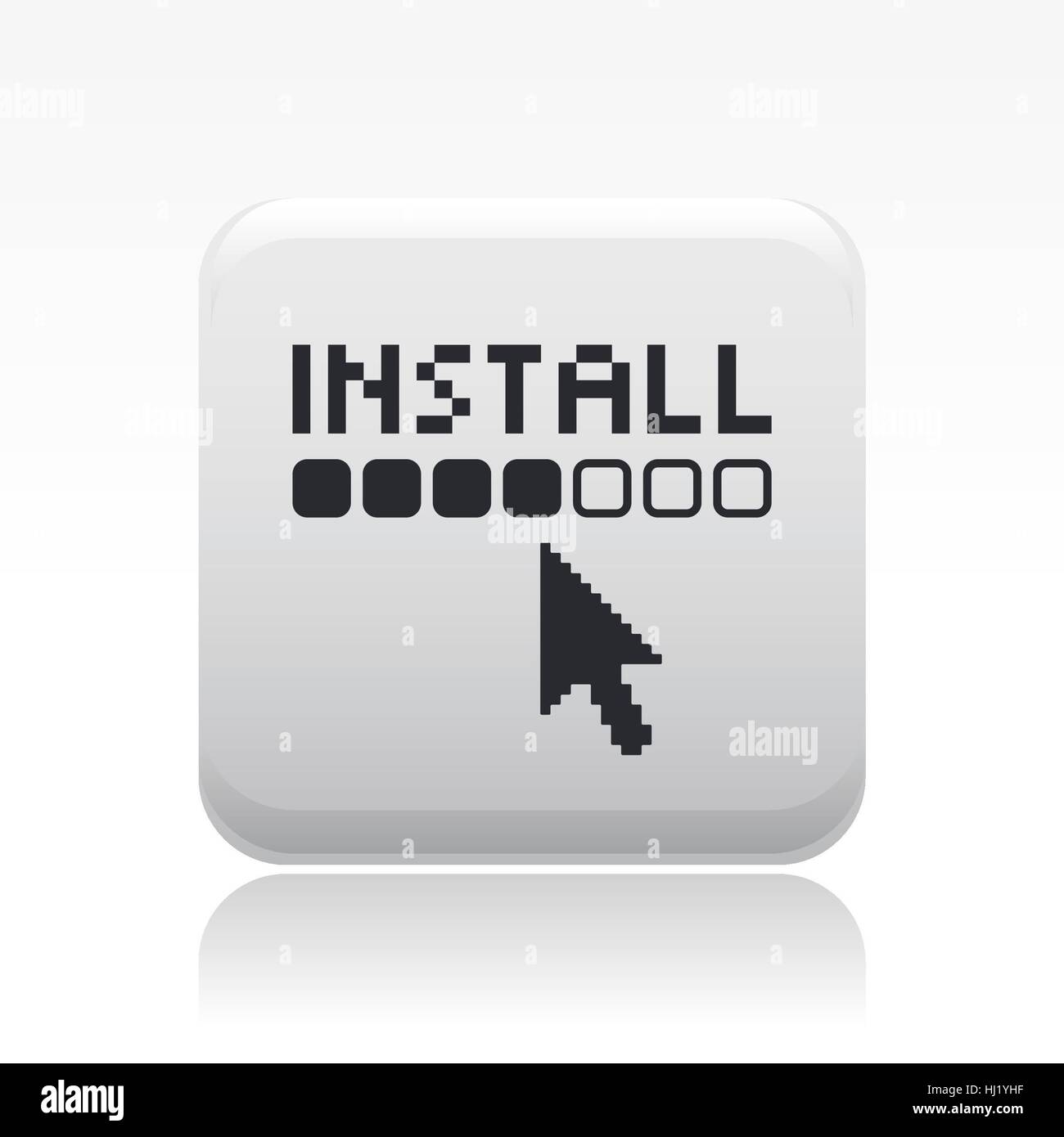 Vector illustration of single isolated install icon Stock Photo - Alamy
