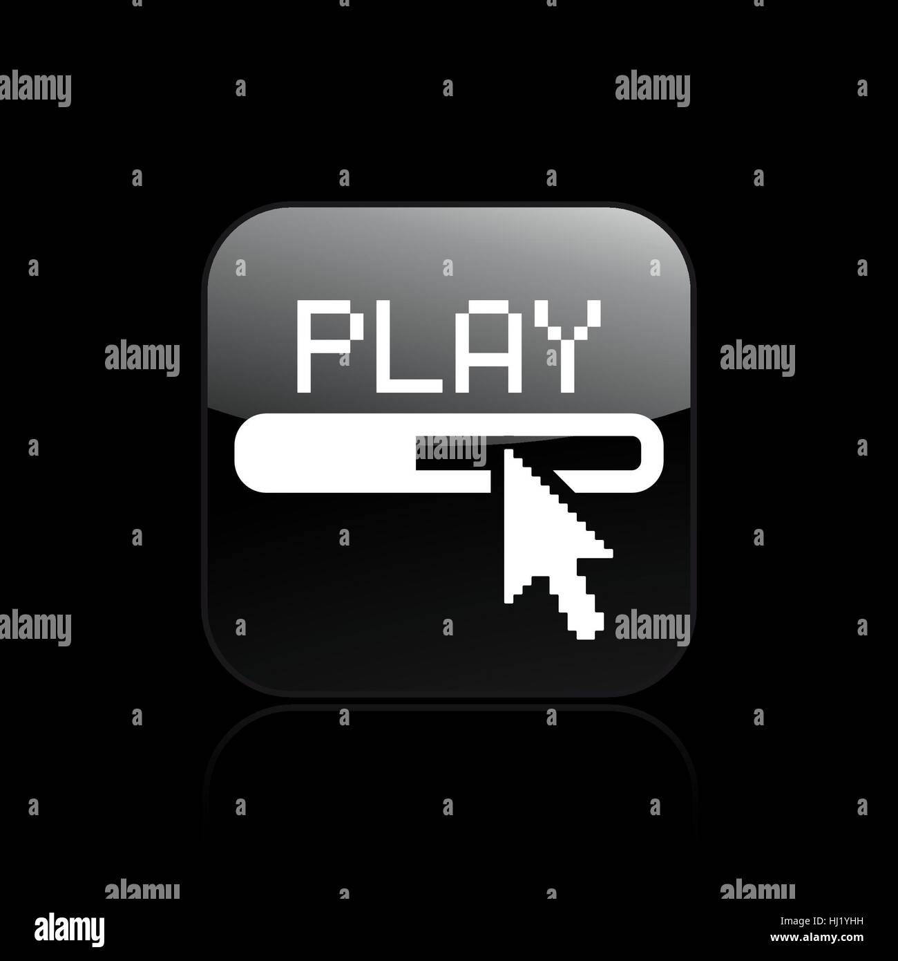 Vector illustration of single isolated play icon Stock Photo - Alamy