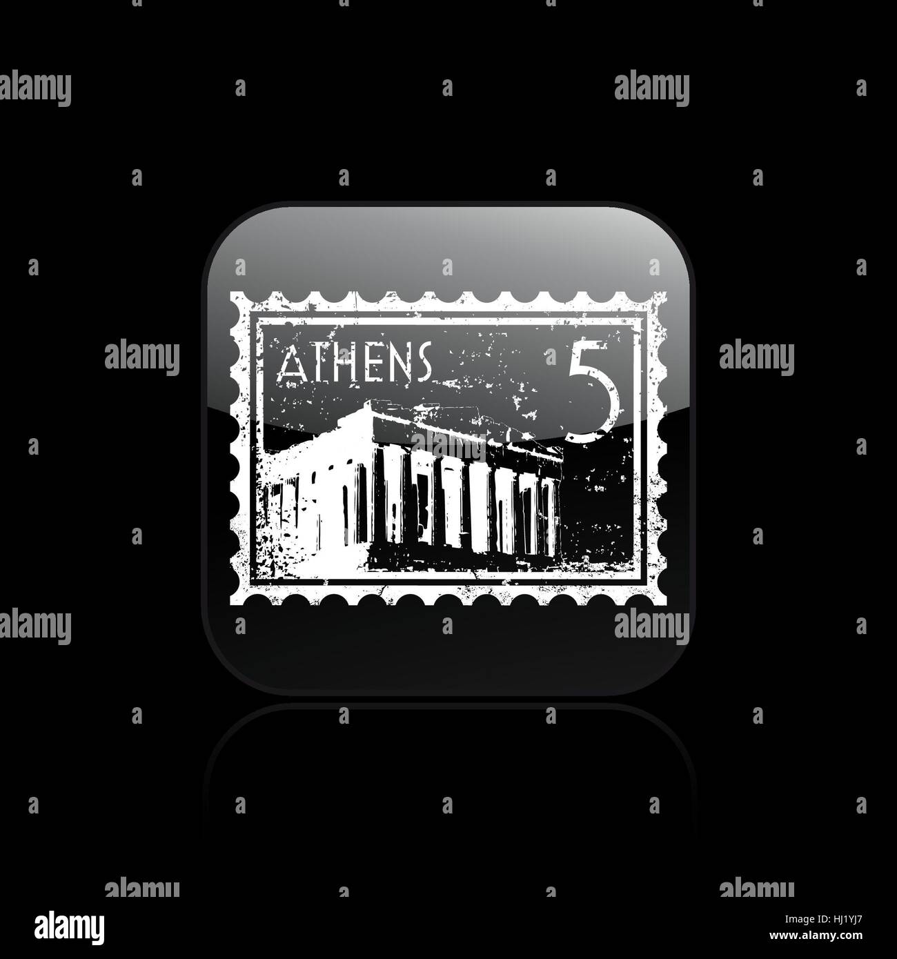 Vector illustration of single isolated athens icon Stock Photo - Alamy