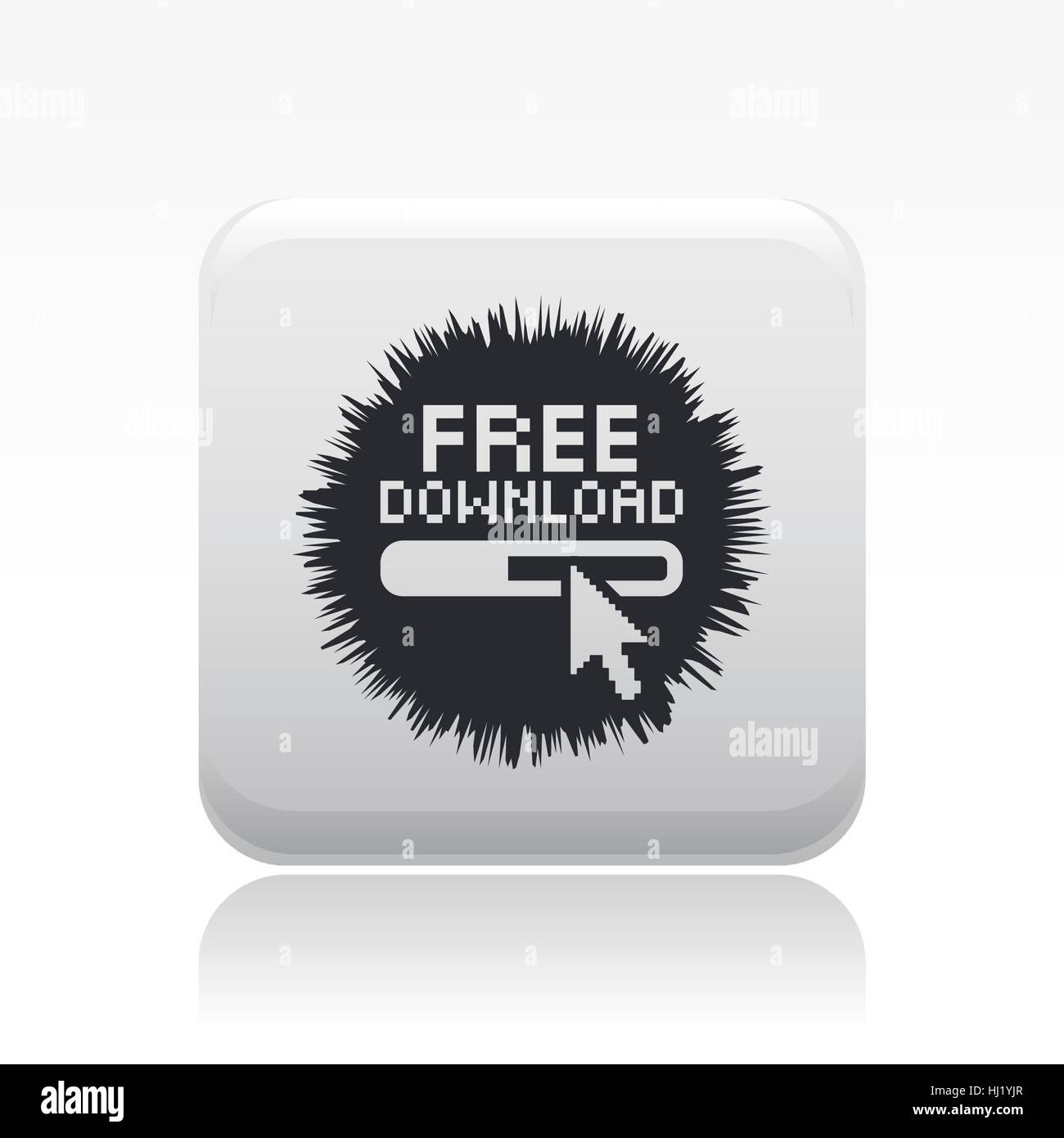 Vector illustration of single isolated free download icon Stock Photo ...