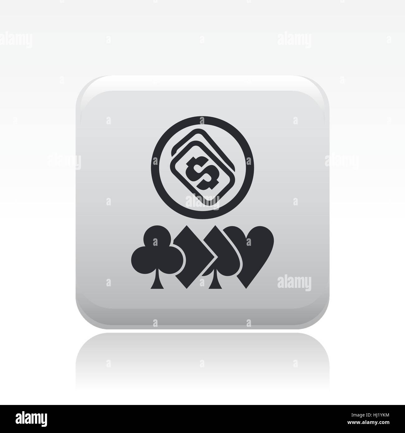 Vector illustration of single isolated Poker icon Stock Photo - Alamy