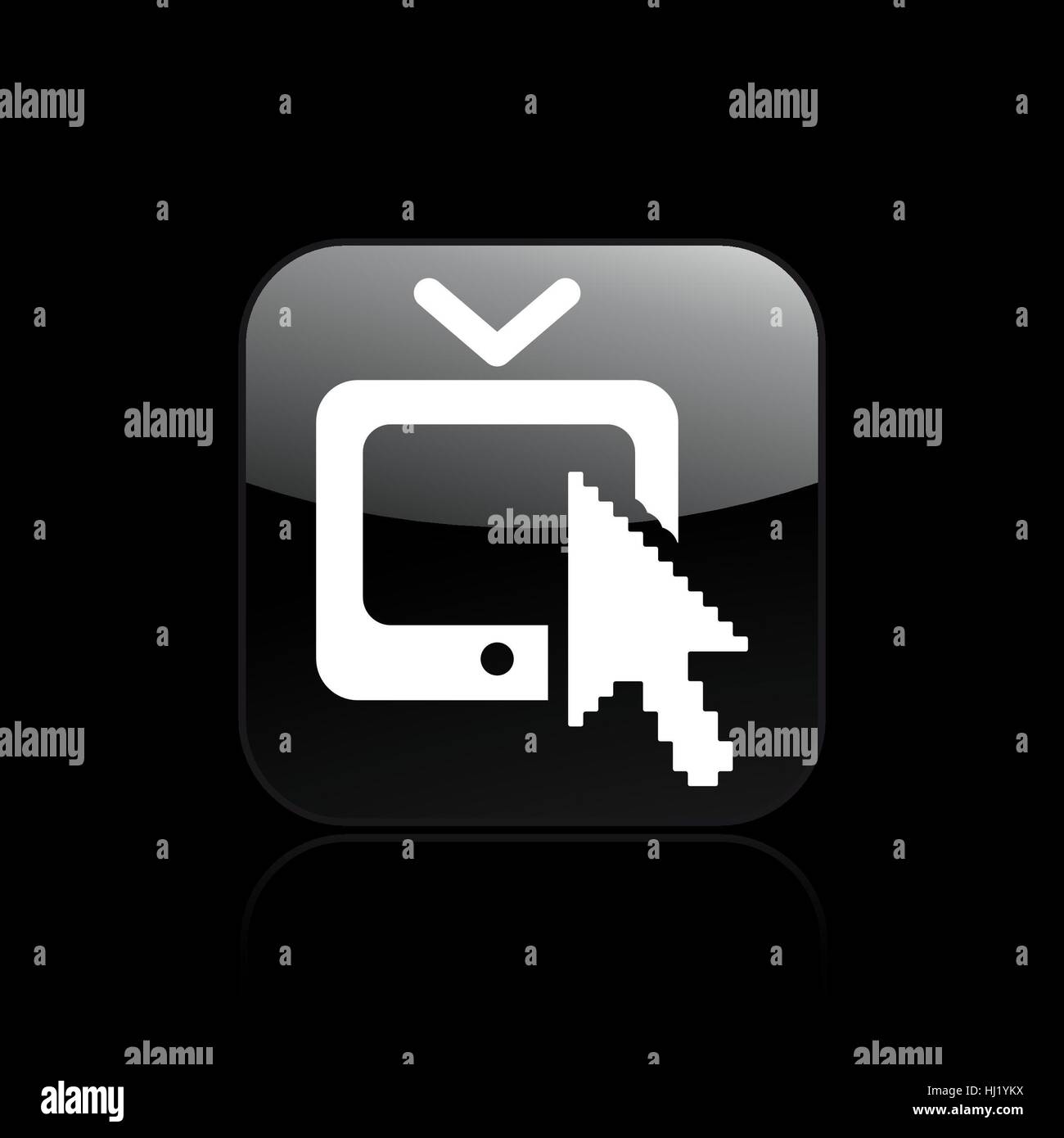 Vector illustration of single isolated web tv icon Stock Photo - Alamy