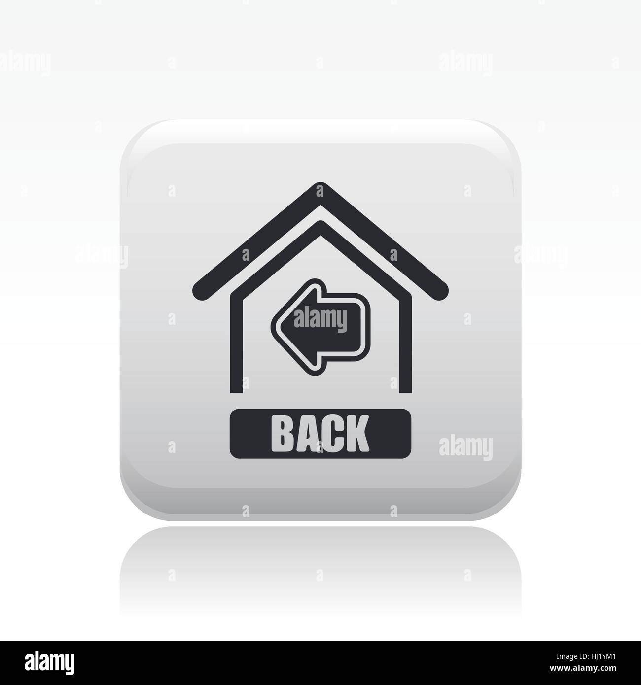 Vector illustration of single isolated back home icon Stock Photo - Alamy