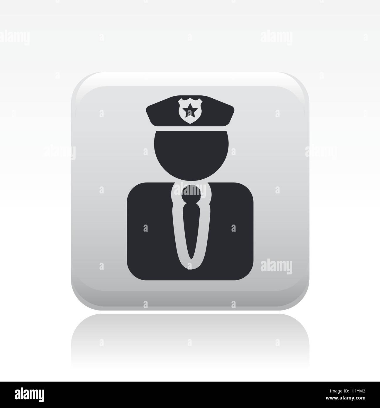 Vector illustration of single isolated cop icon Stock Photo - Alamy