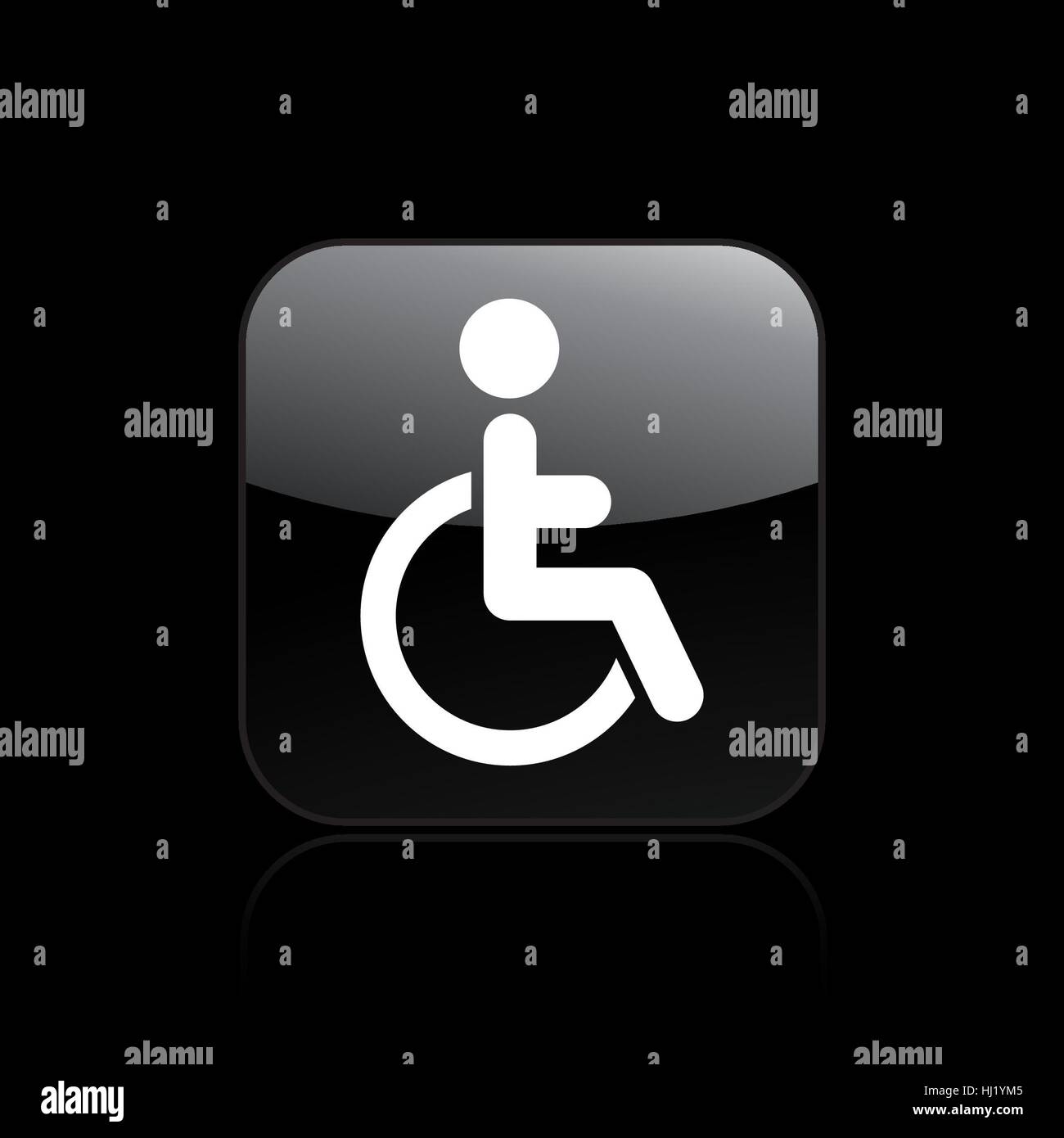 Vector illustration of single isolated handicap icon Stock Photo - Alamy