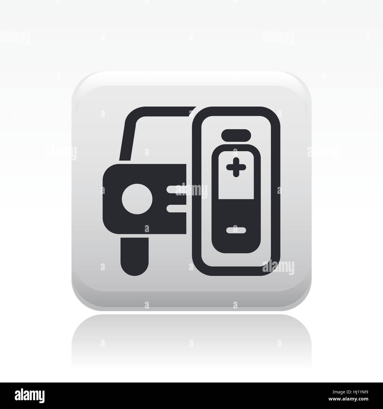 Vector illustration of single isolated car charge icon Stock Photo - Alamy