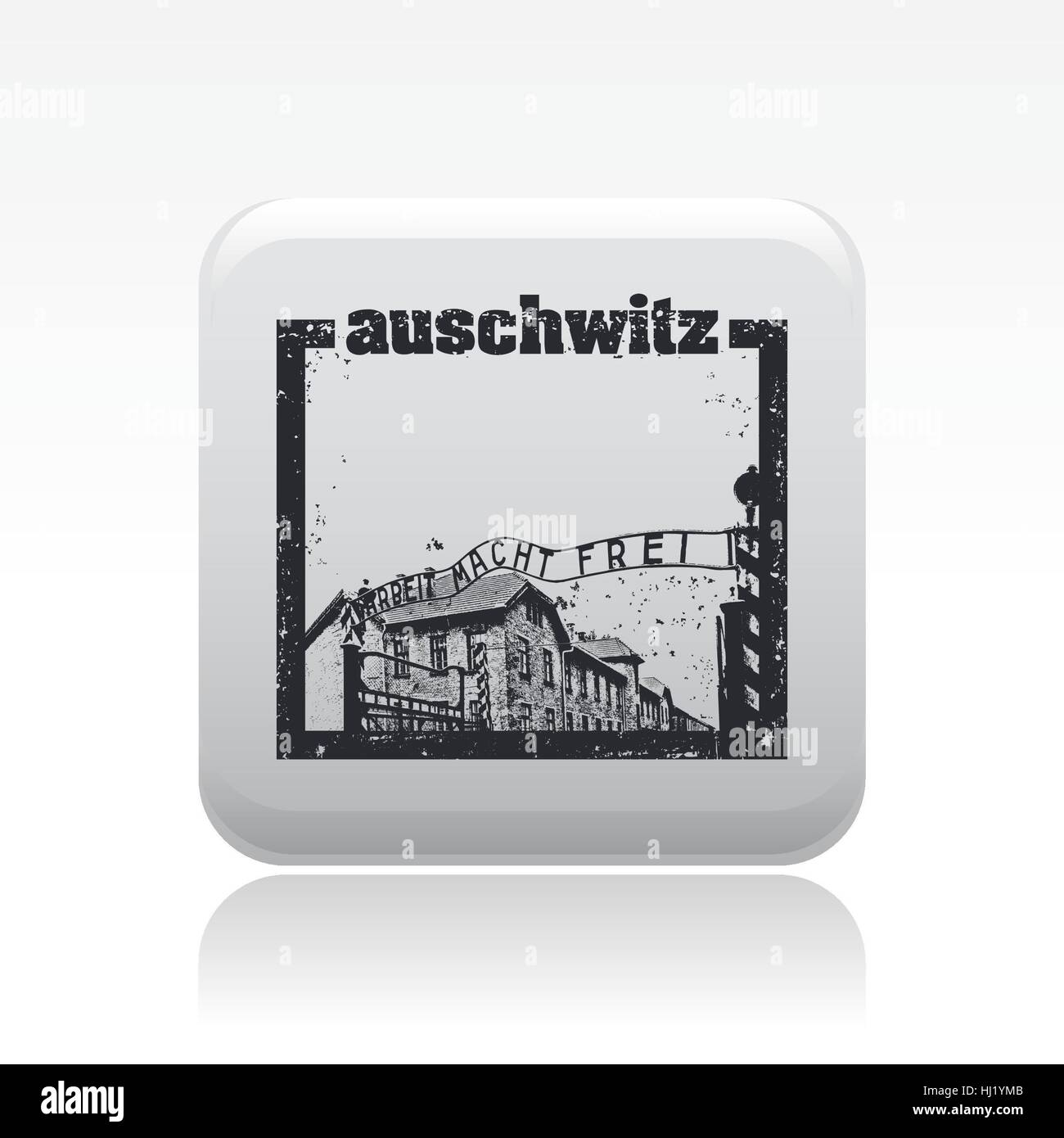 Vector illustration of single isolated auschwitz icon Stock Photo - Alamy