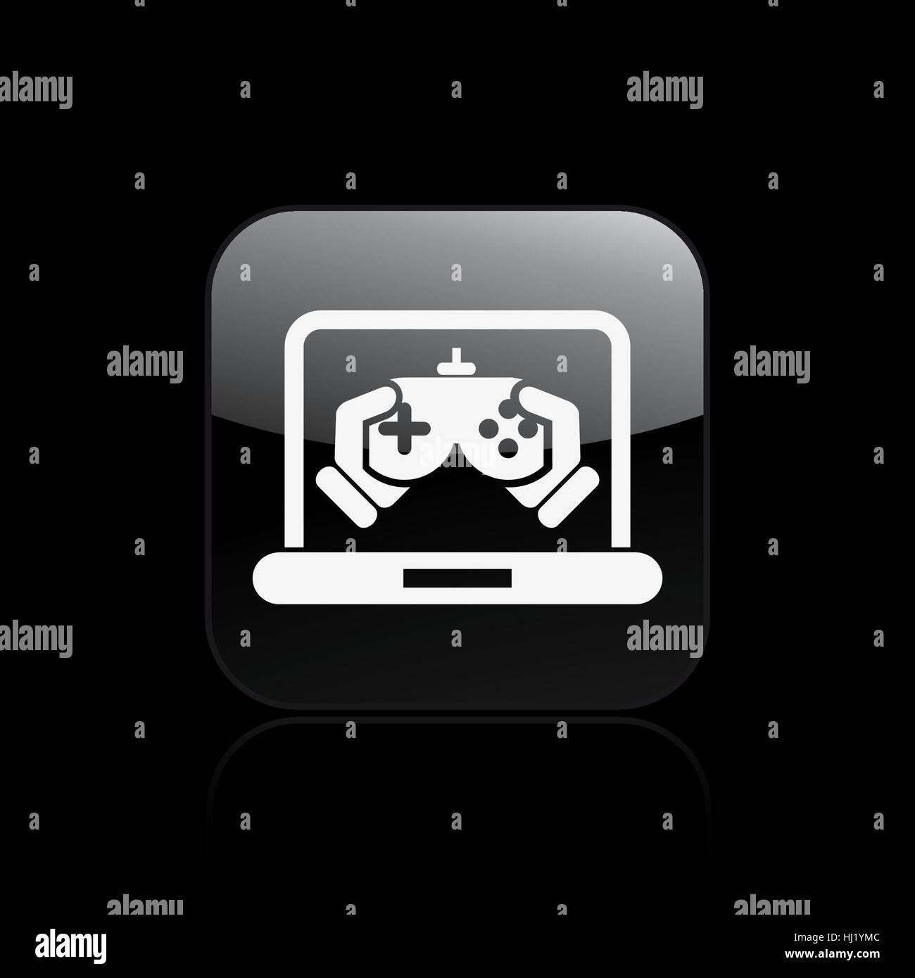 Vector illustration of single isolated video game icon Stock Photo - Alamy