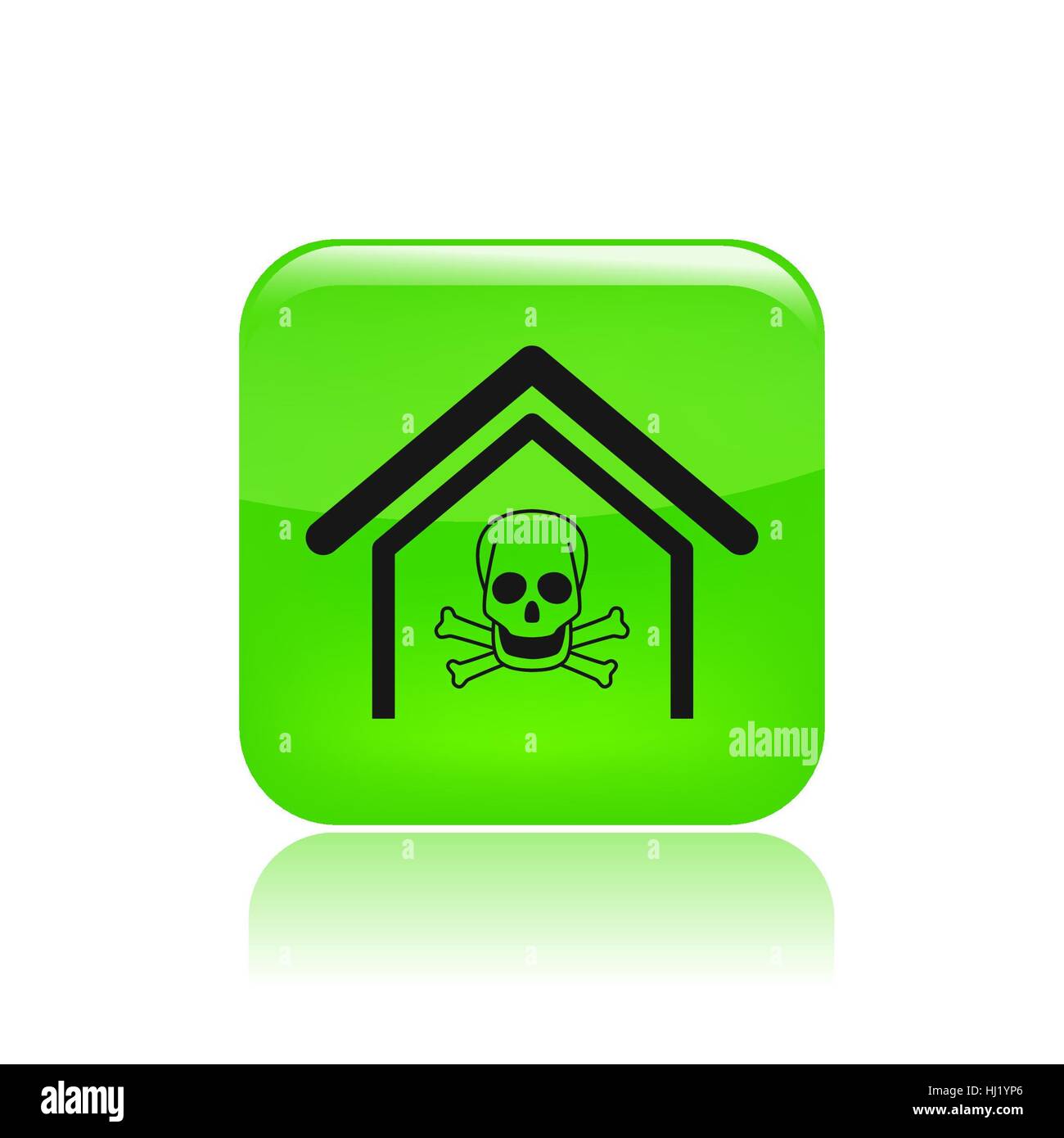 Vector illustration of single isolated dangerous home icon Stock Photo ...