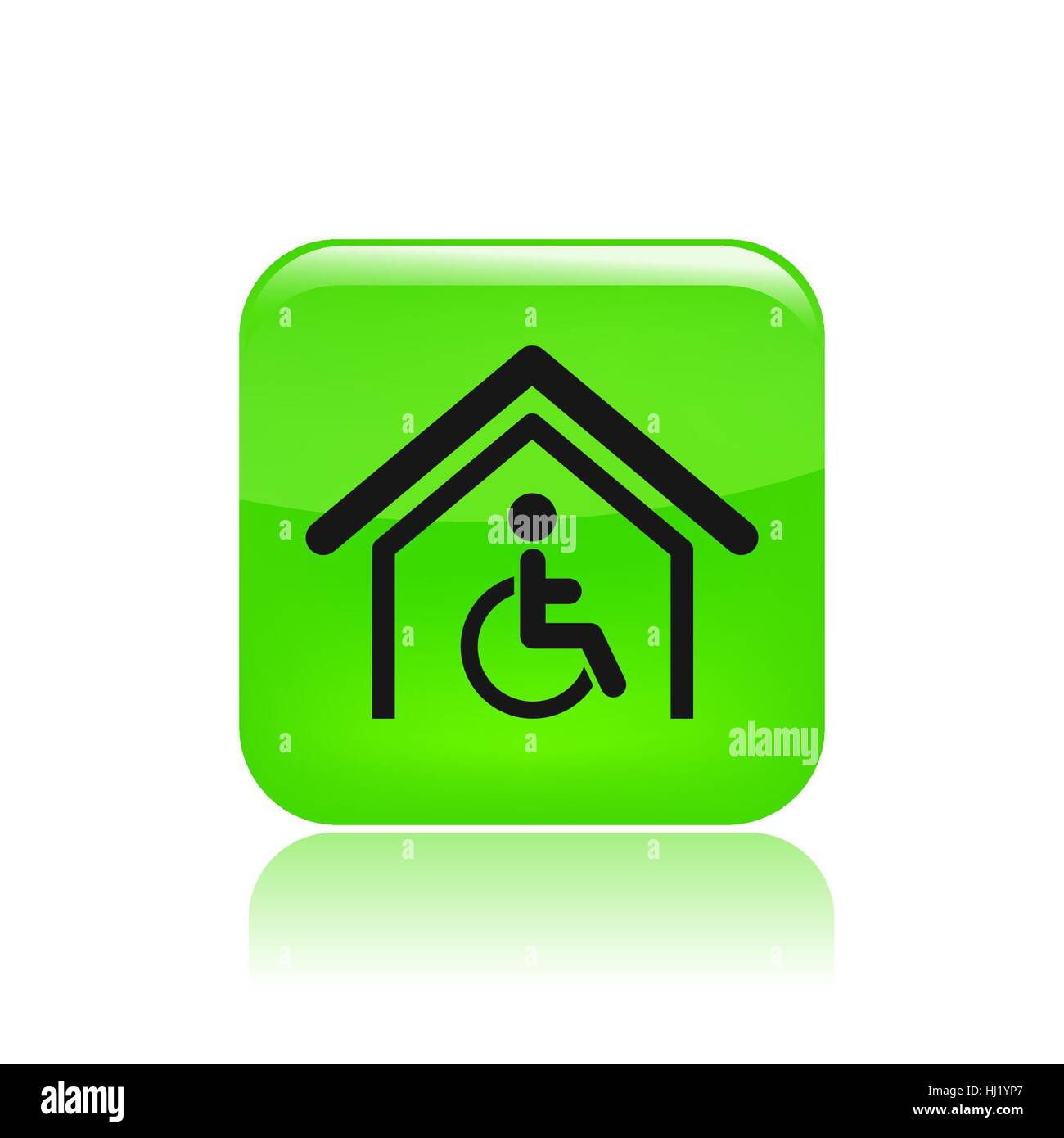 Vector illustration of single isolated handicap home icon Stock Photo ...