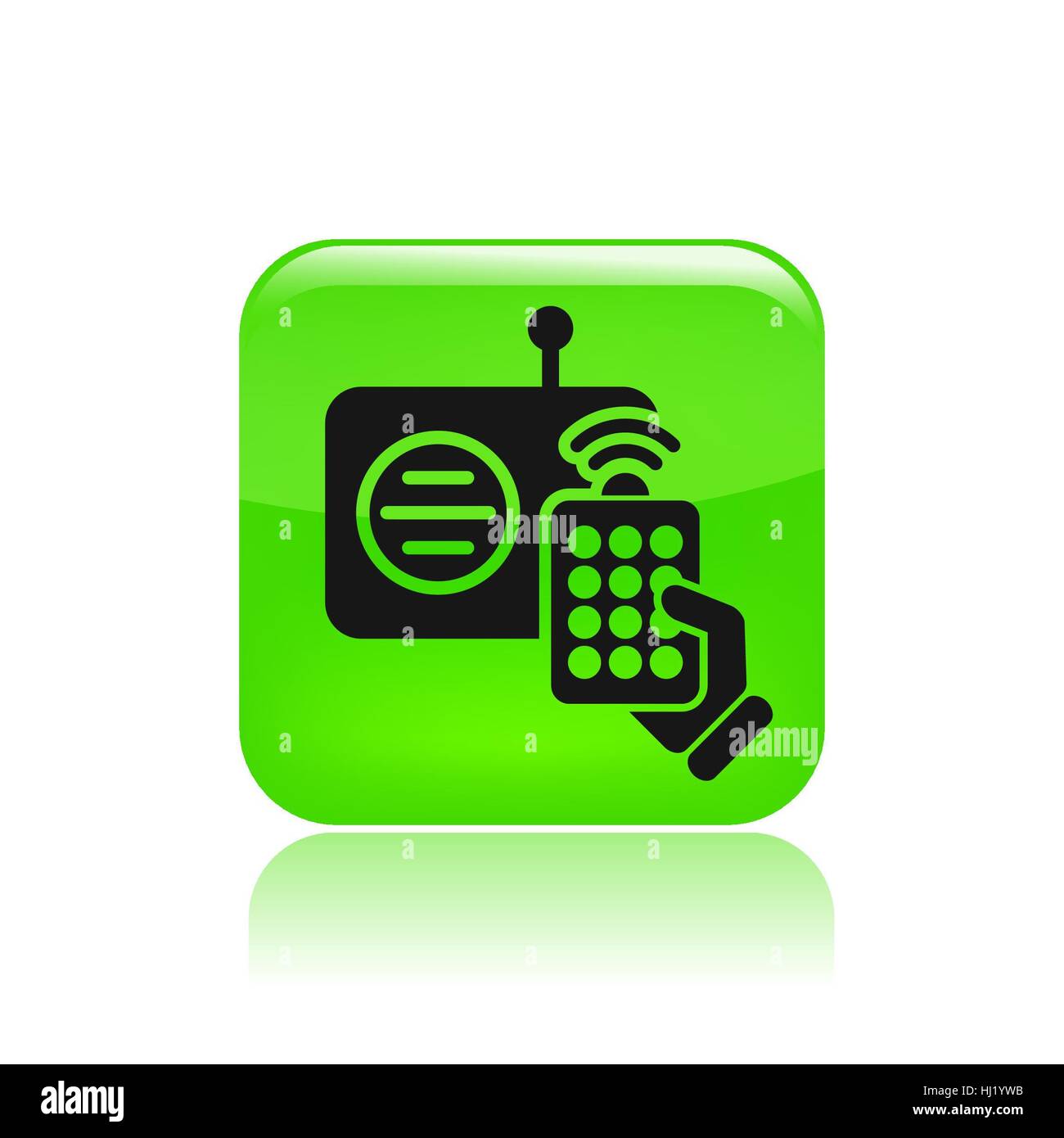 Vector illustration of single isolated remote radio icon Stock Photo ...
