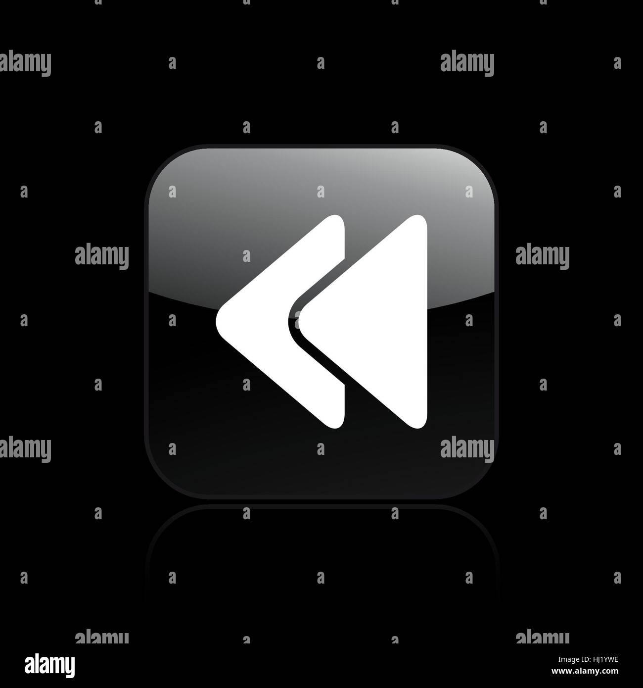 Vector illustration of single isolated rewind icon Stock Photo - Alamy
