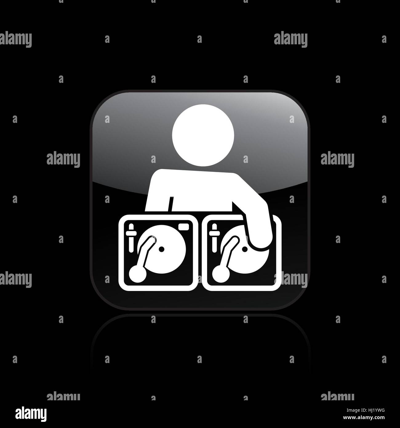 Vector illustration of single isolated dj icon Stock Photo - Alamy