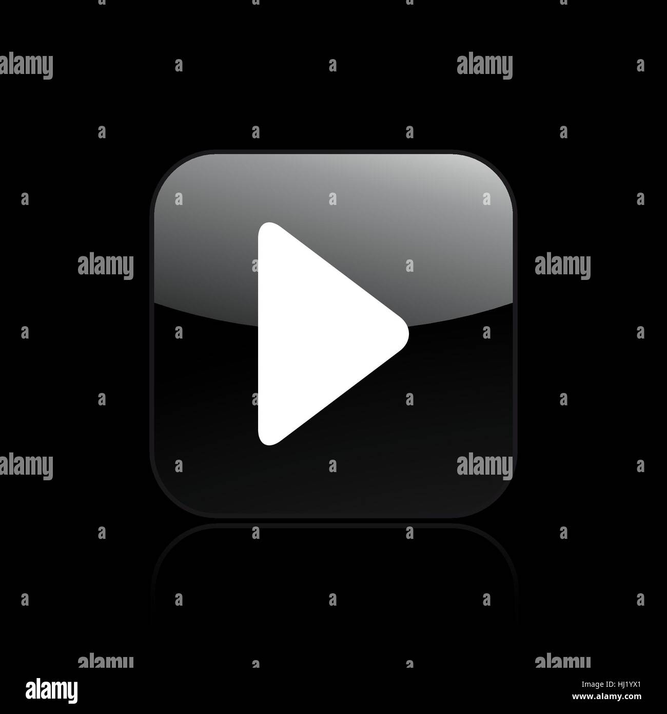 Vector illustration of single isolated play icon Stock Photo - Alamy