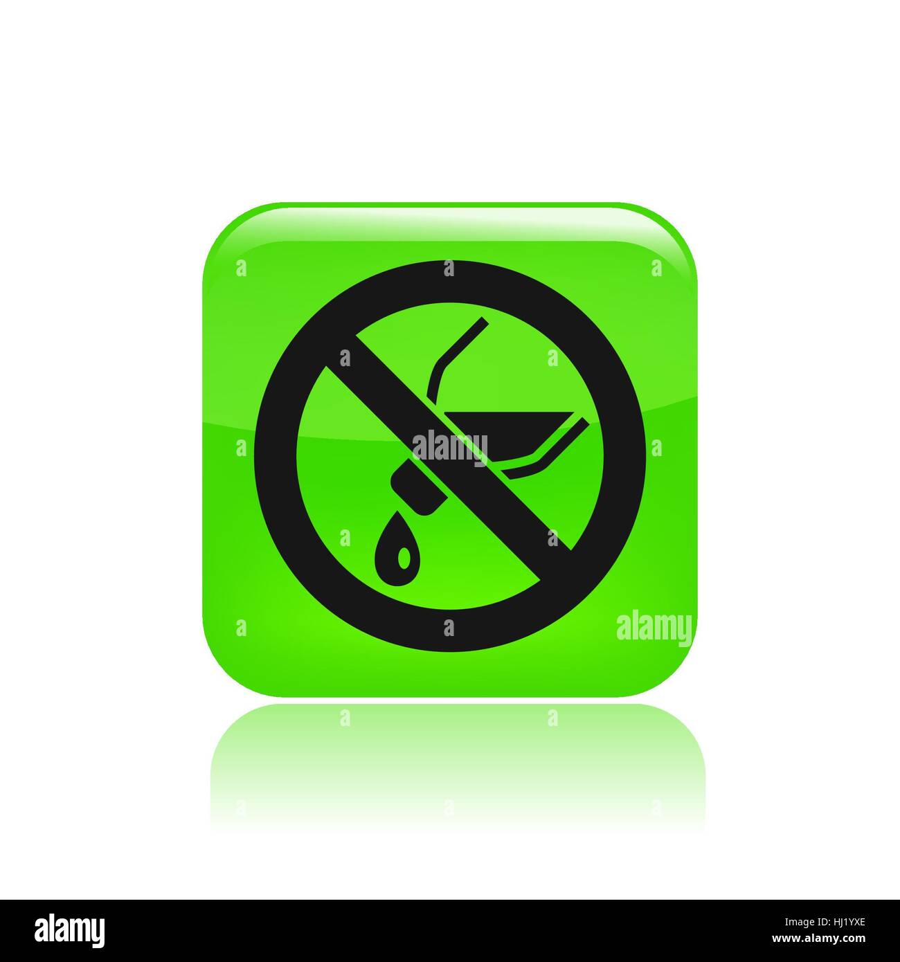 Vector illustration of single isolated not pour icon Stock Photo - Alamy