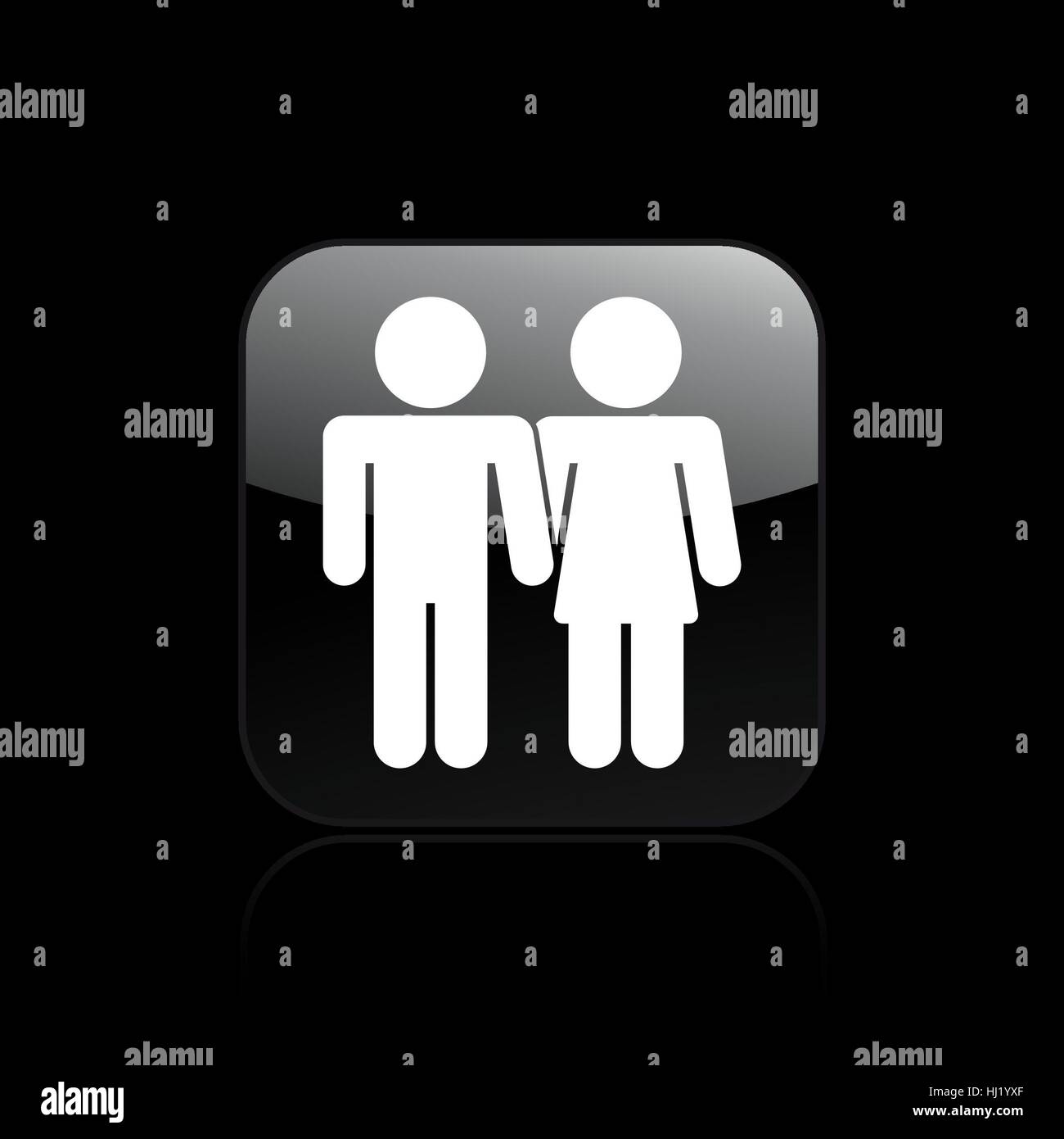 Vector illustration of single isolated couple icon Stock Photo - Alamy
