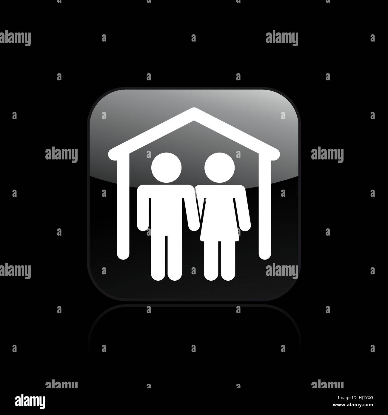 Vector illustration of single isolated wedding icon Stock Photo - Alamy