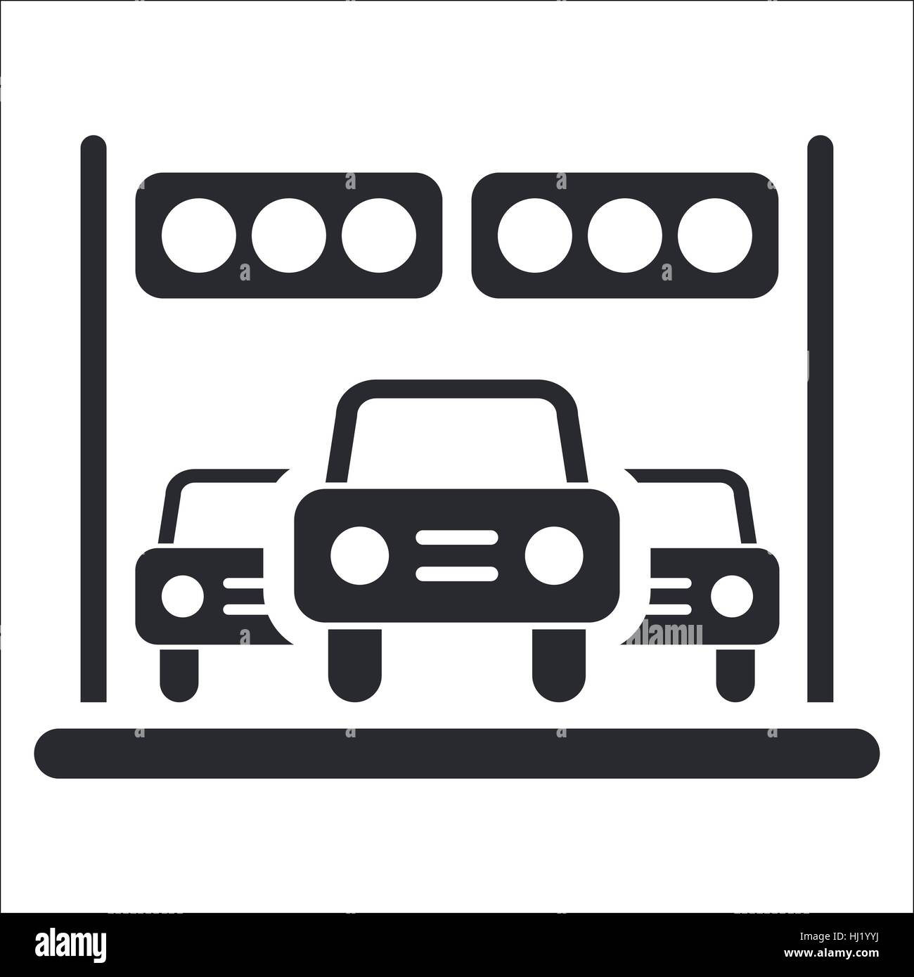 Vector illustration of single isolated arrival race icon Stock Photo ...