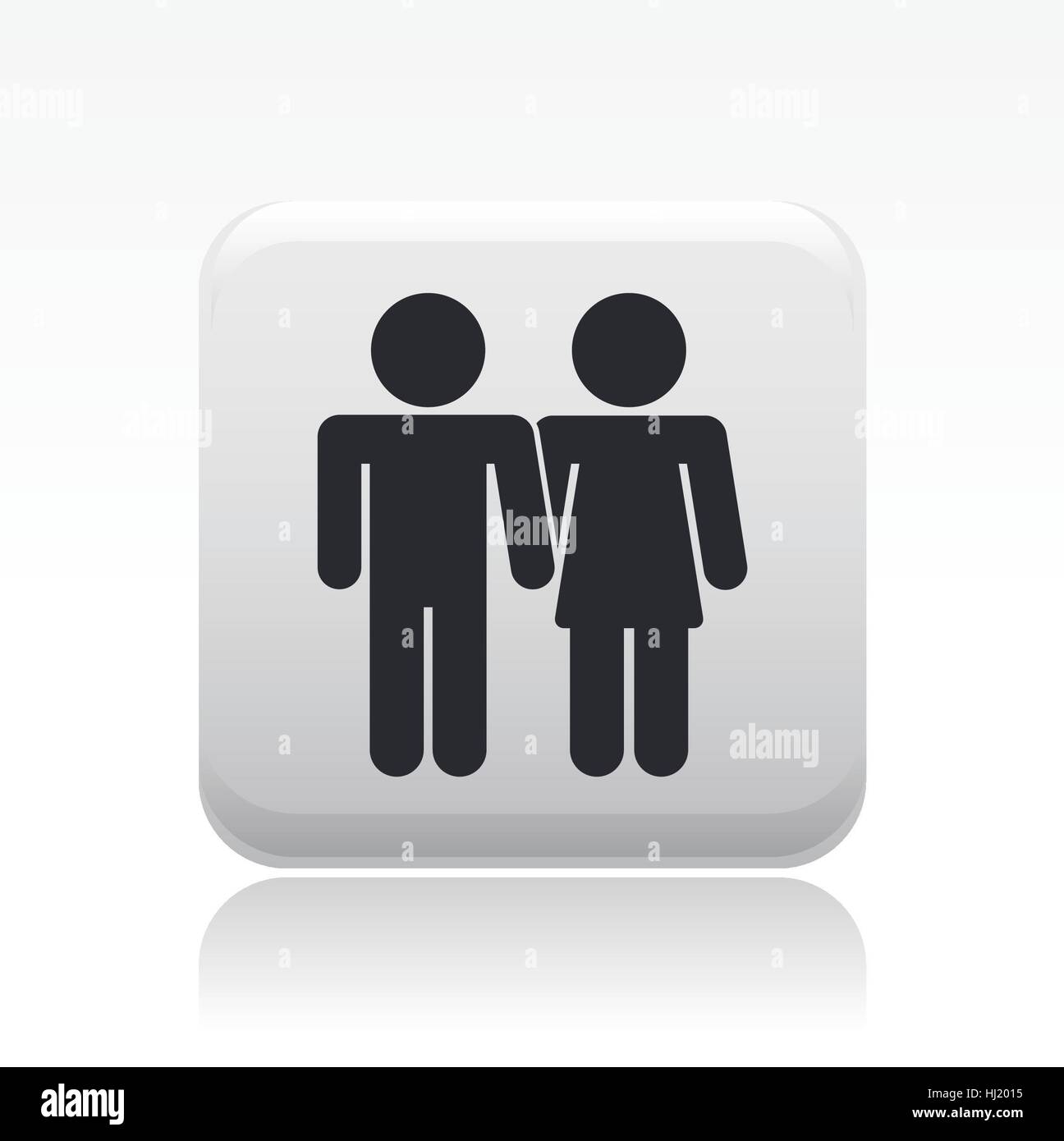 Vector illustration of single isolated couple icon Stock Photo - Alamy