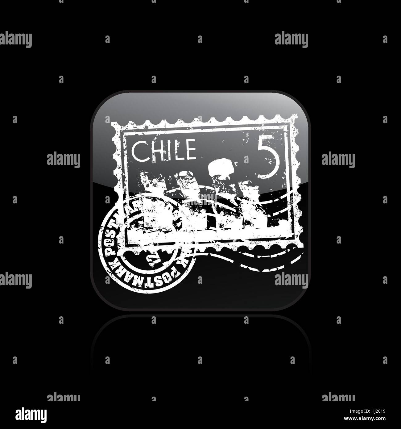Vector illustration of single isolated Chile icon Stock Photo - Alamy