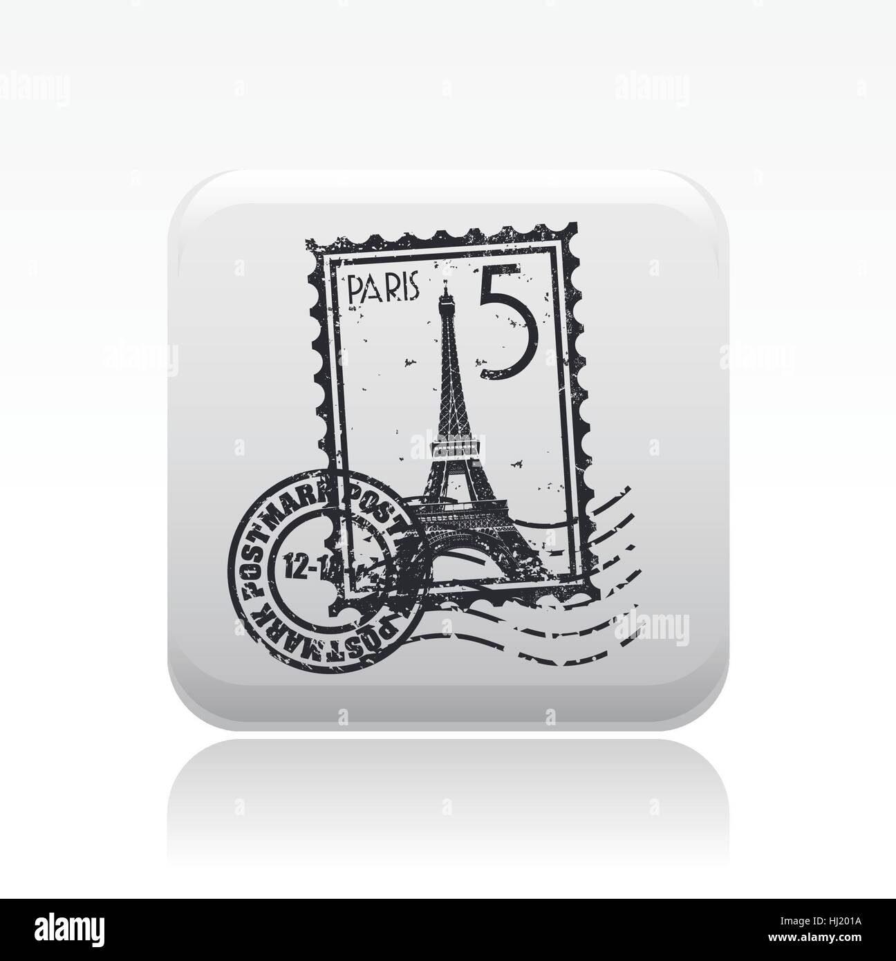 Vector illustration of single isolated Paris icon Stock Photo - Alamy