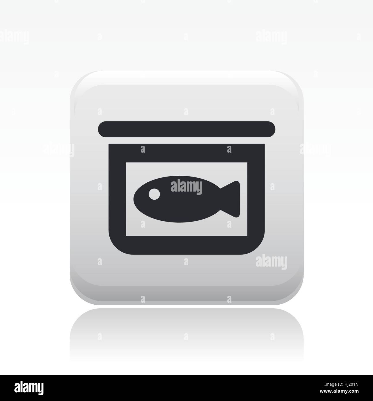 Vector illustration of single isolated fish icon Stock Photo - Alamy