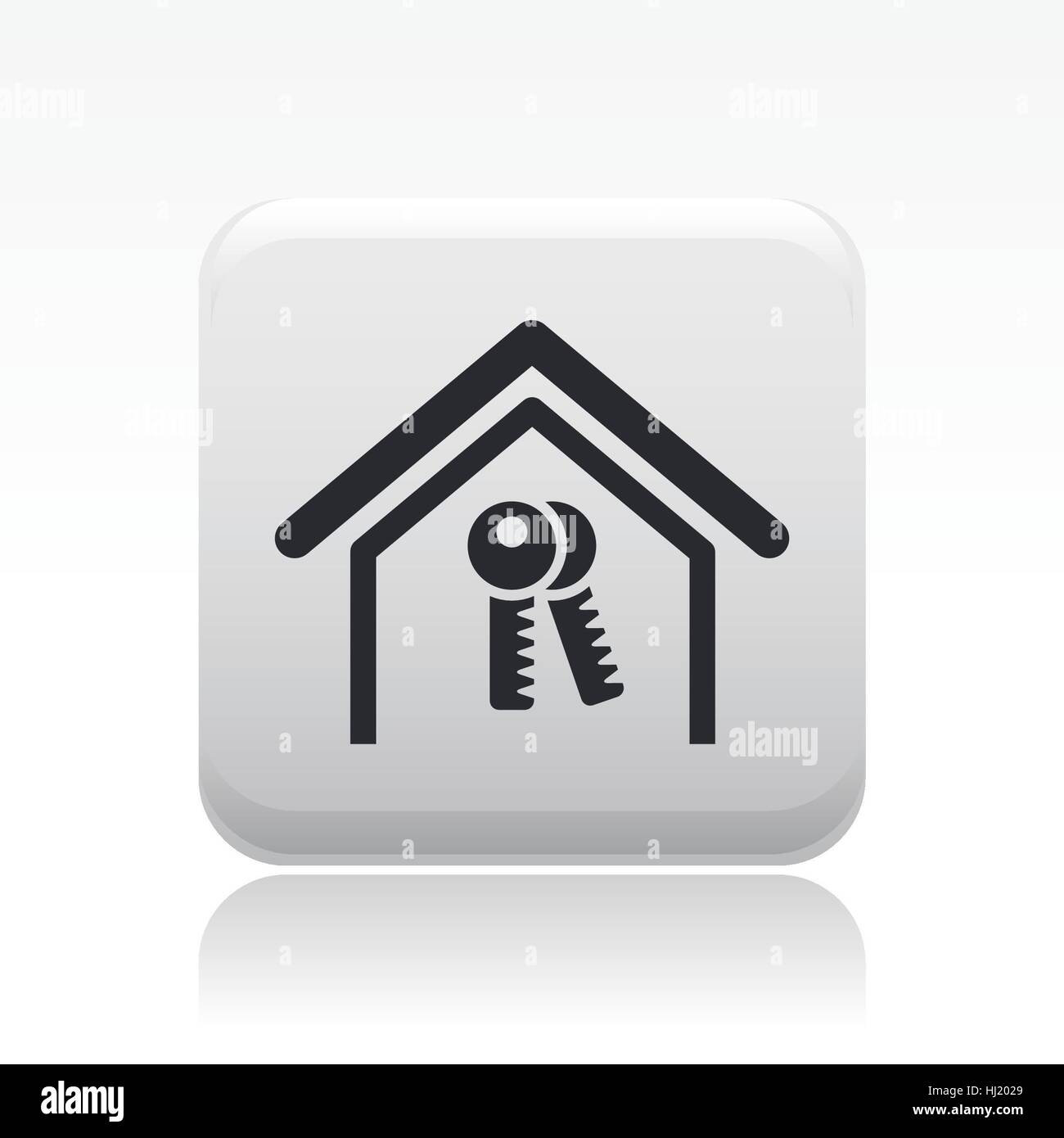 Vector illustration of single isolated home key icon Stock Photo - Alamy